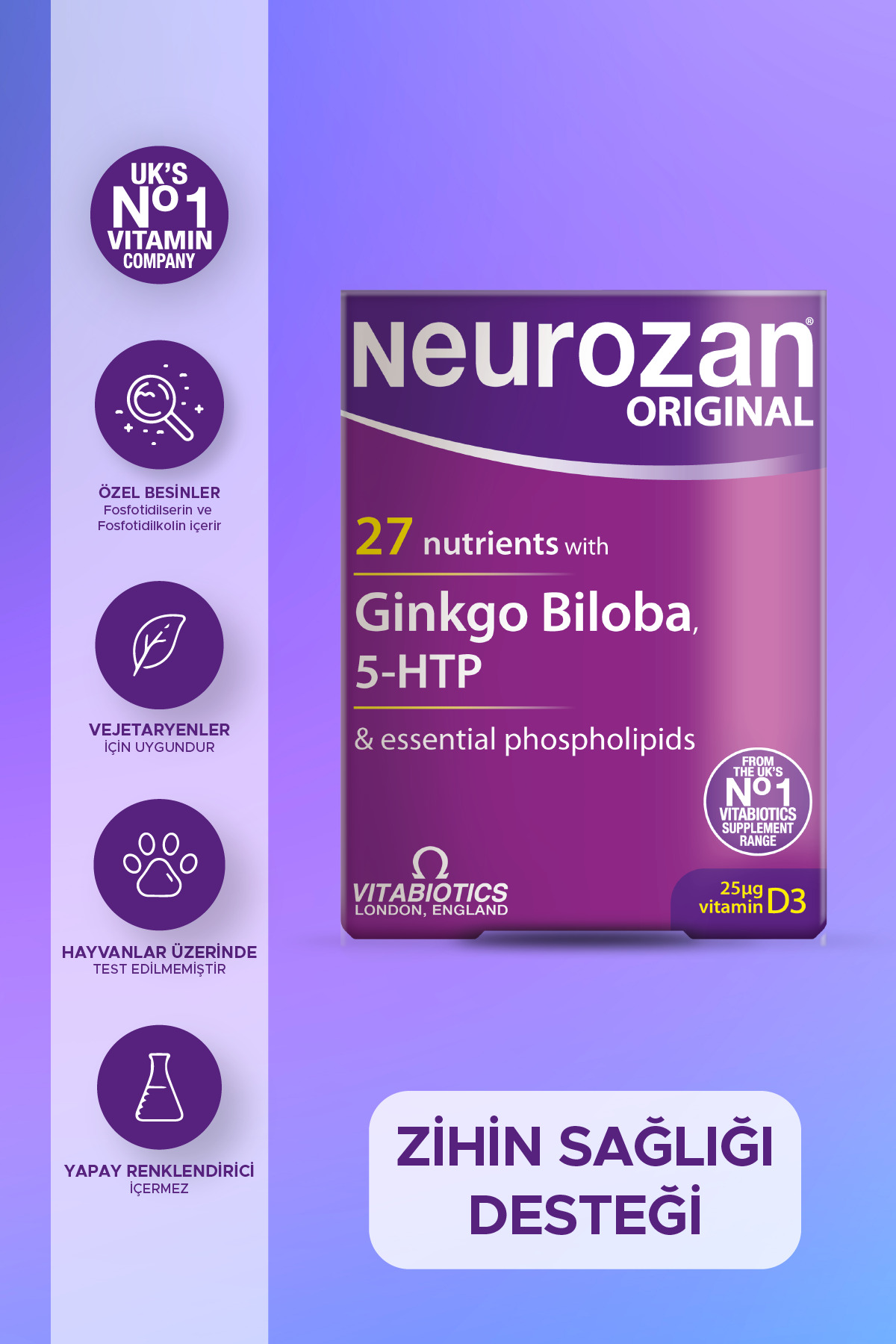 Vitabiotics Neurozan 30 Tablet Takviye Edici Gıda Fiyatı ve Yorumları ...