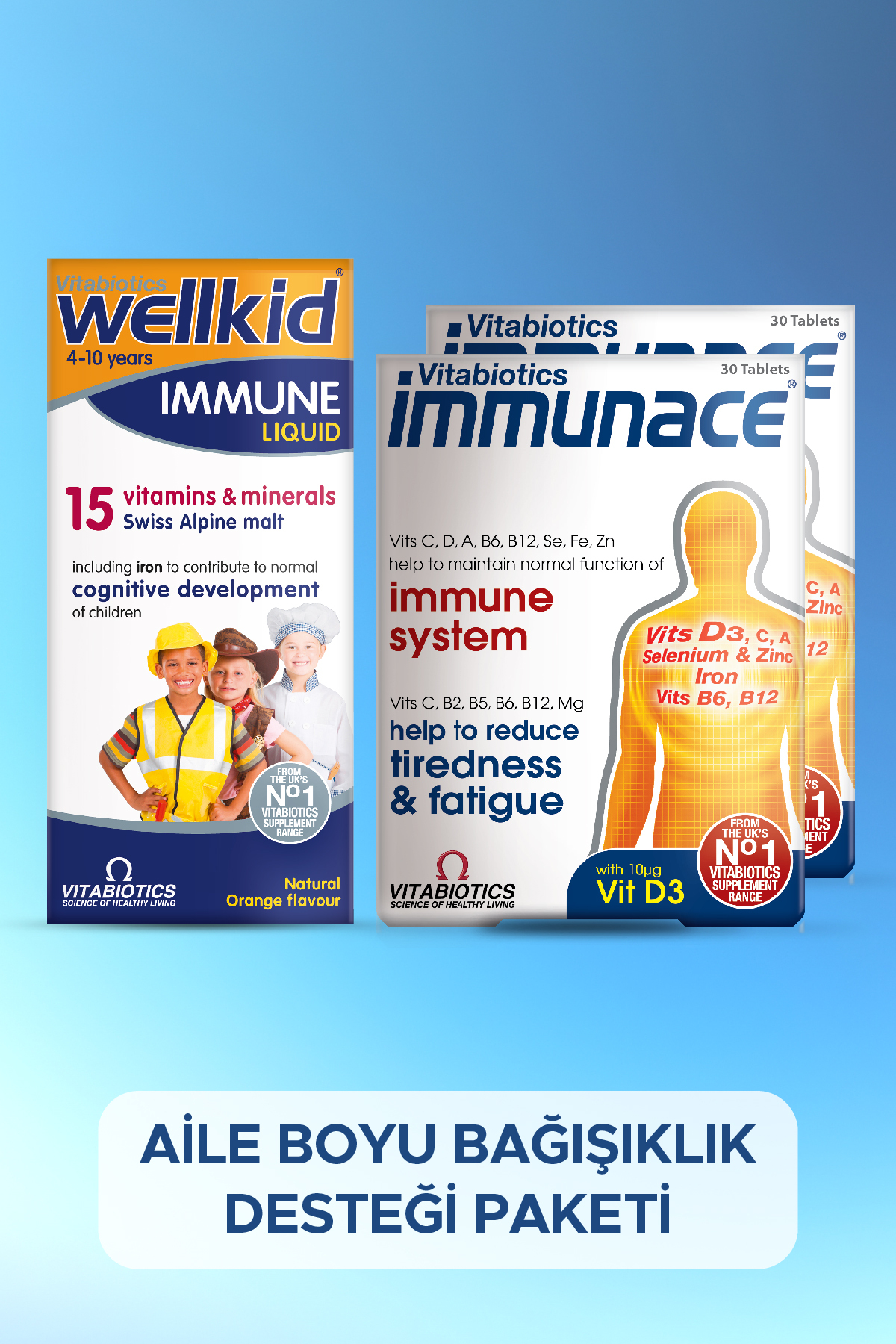 Immunace Wellkid Immune + 2 adet Immunace Aile Boyu Bağışıklık Paketi ...