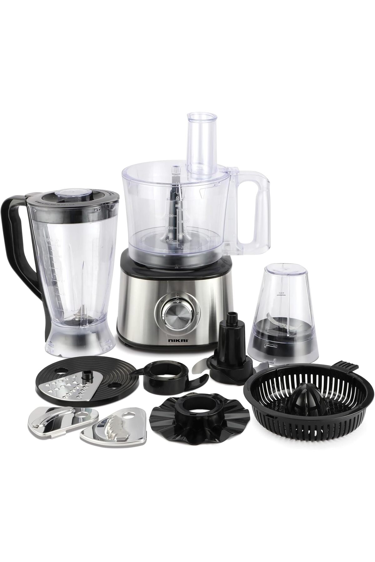 Nikai 10-in-1 Food Processor, 1000W, Two Speeds and Pulse (Blender ...