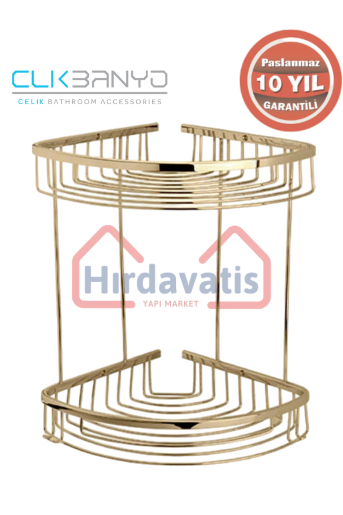 CLK BANYO PASLANMAZ PİRİNÇ DESTİNA 2'Lİ KÖŞE ŞAMPUANLIK 19X19CM Fiyatı ...