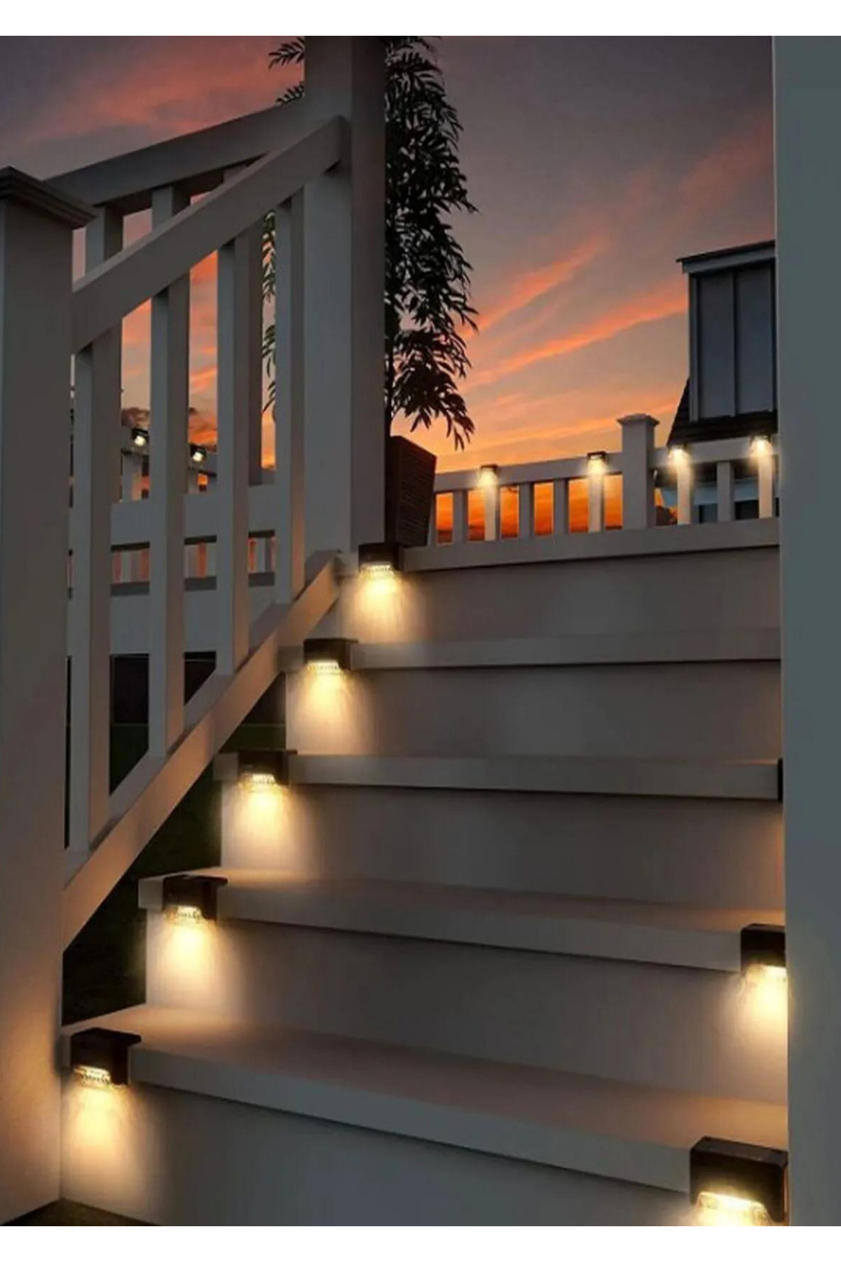 Unichrome Solar Güneş Enerjili Şarj Edilen Köşebent Merdiven Veranda ...
