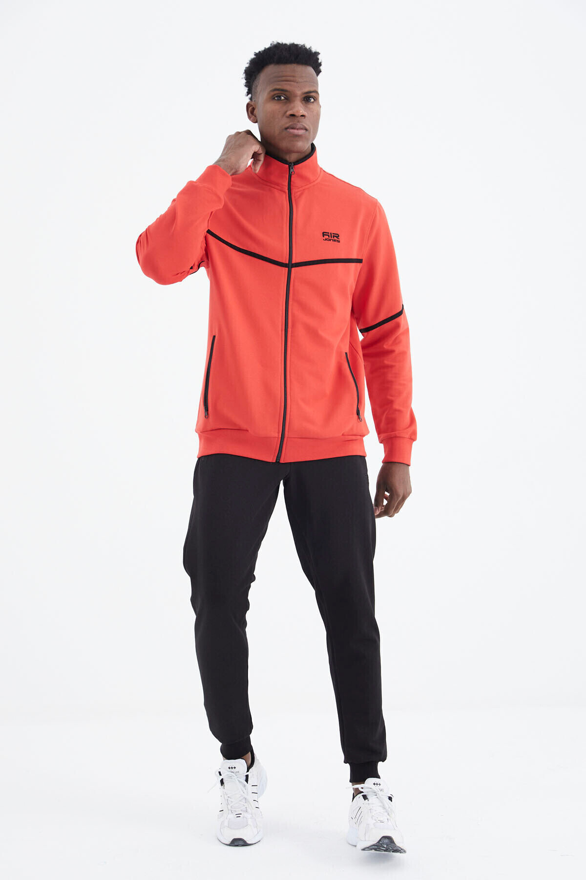 Air Jones Myron Fiesta - Siyah Dik Yaka Erkek Eşofman Takım - 85234 ...
