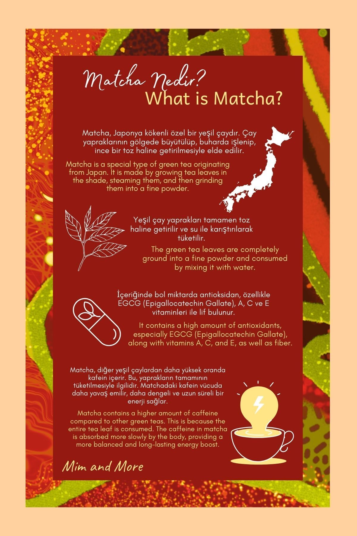 Mim and More Maple Matcha - Akçaağaç Şurubu Aromalı Matcha, 100 gr ...