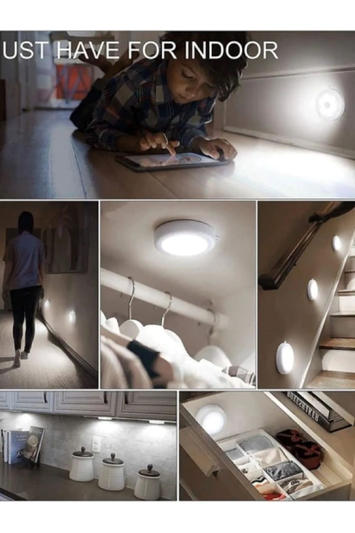 CARNIVAL LAND Hareket Sensörlü 8 Ledli Sarı Gün Işığı Lamba Usb Şarjlı ...