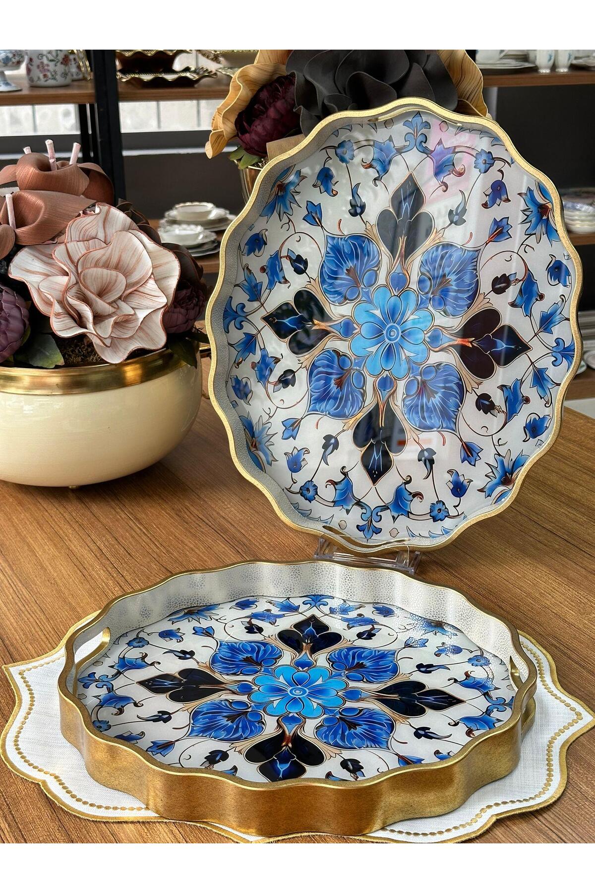 MD MİMOZA DEKOR Arora 2'li Oval Ahşap Tepsi Fiyatı, Yorumları - Trendyol