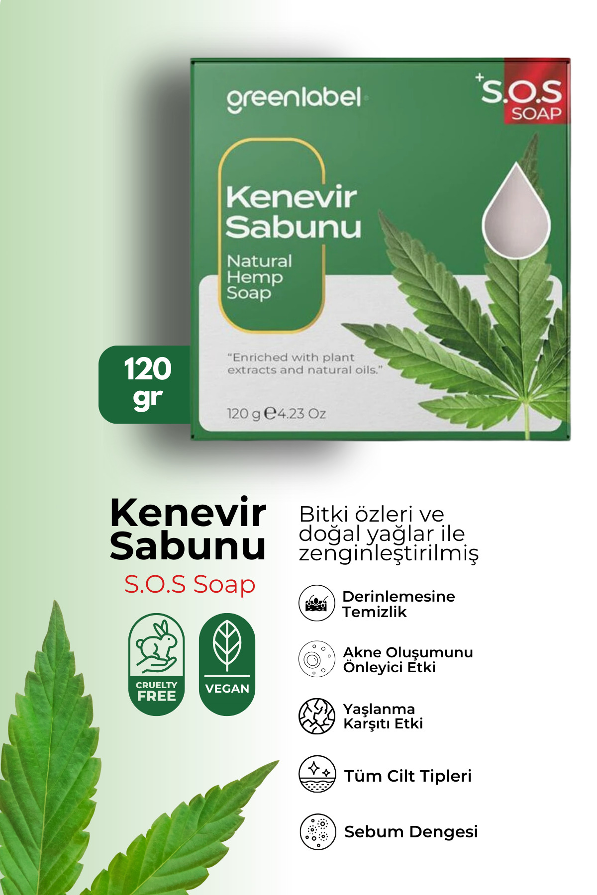 Green Label Kenevir Sabunu Natural 120gr. Fiyatı, Yorumları - Trendyol