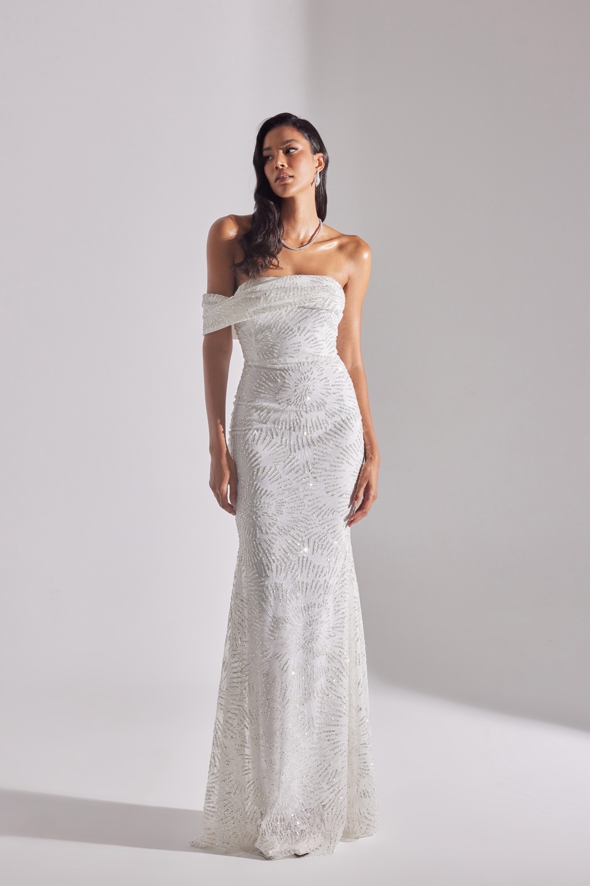 Betty & Sam ASTER Parıltılı Düşük Omuz Balık Etek Abiye Fiyatı ...