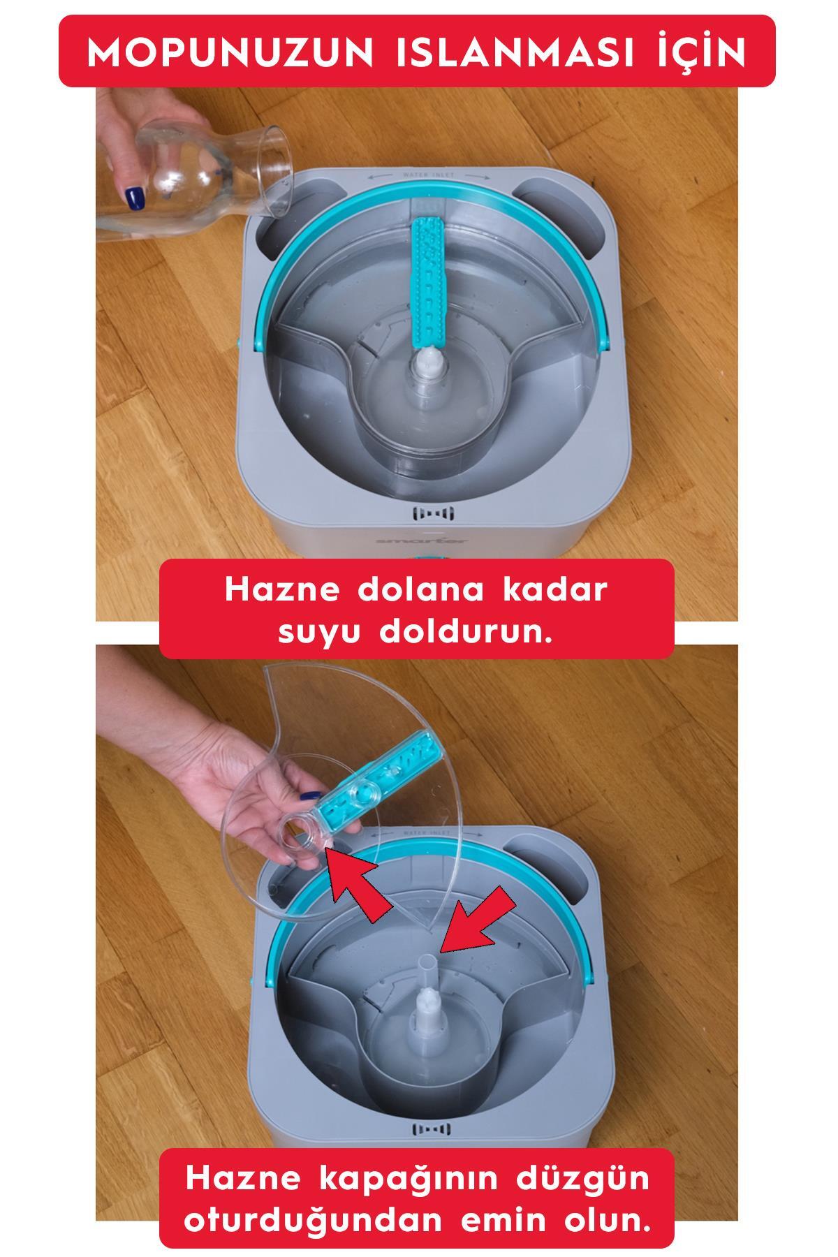 SMARTER Aqua Master Ve Üçgen Aparat Temiz & Kirli Suyu Ayırma Temizlik ...