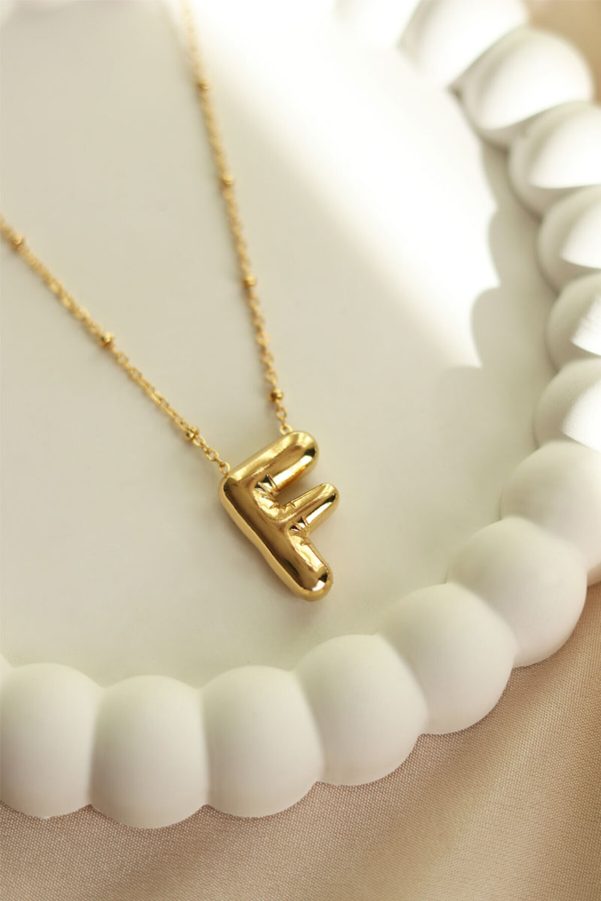 DHARMONYCO Çelik Gold F Harfi Balon Kolye Fiyatı, Yorumları - Trendyol