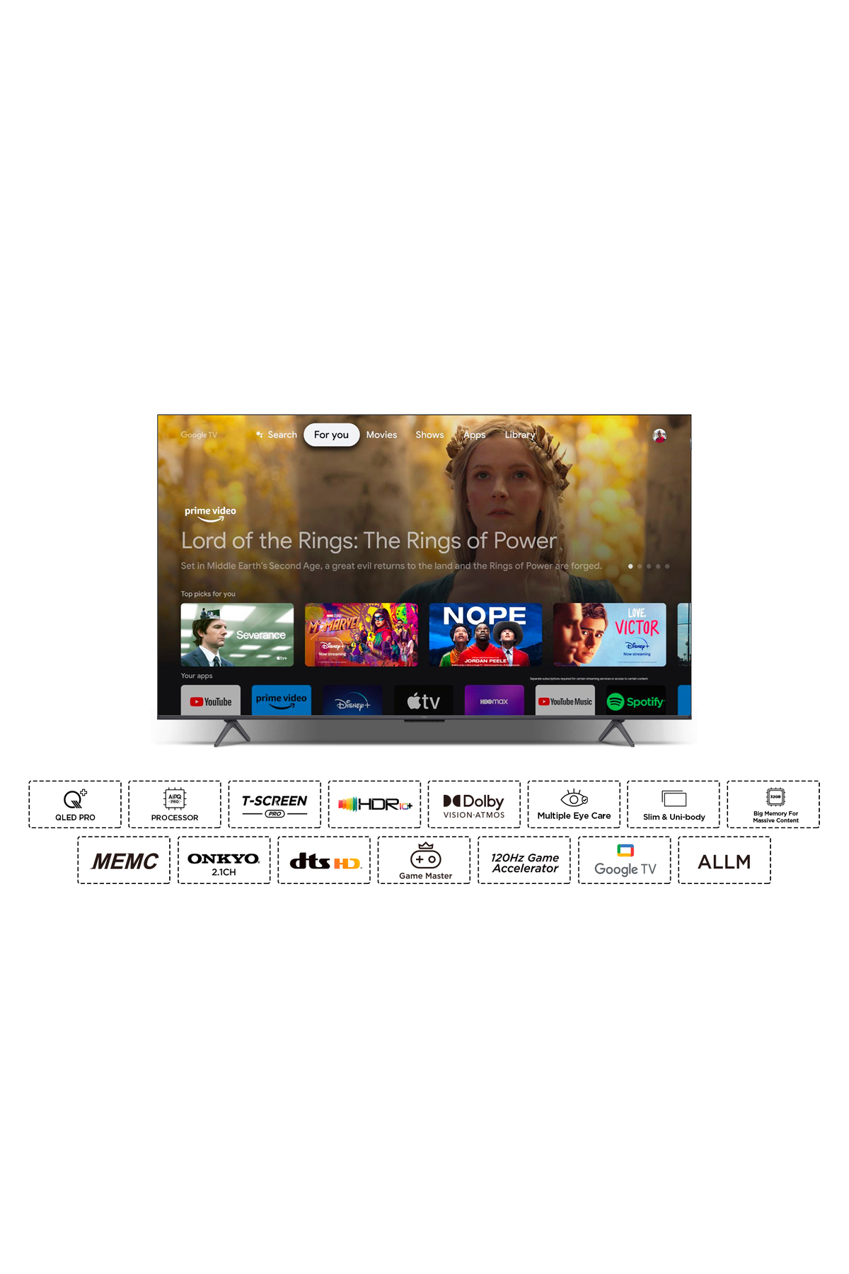 TCL 75T7B 75" 190 Ekran Uydu Alıcılı 4K Ultra HD Smart Google QLED Pro ...