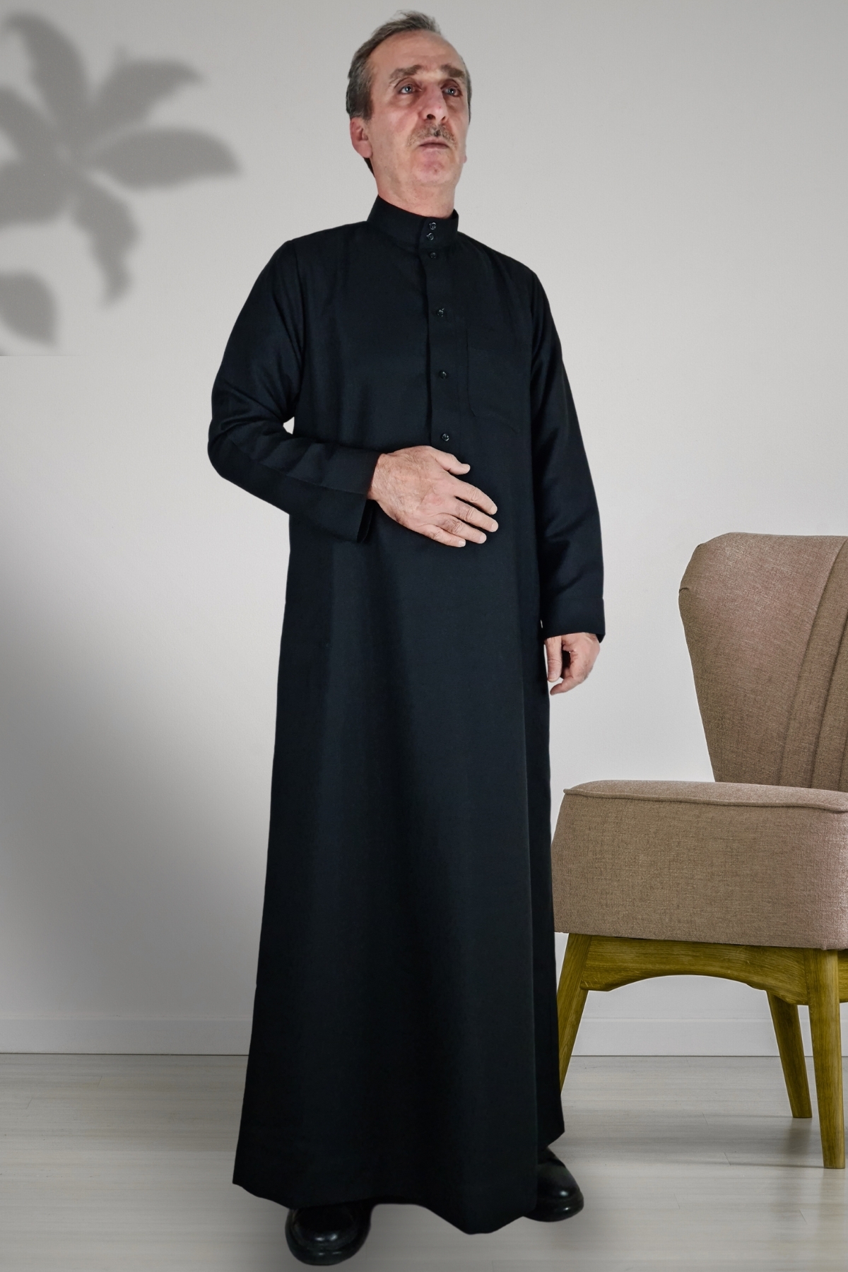 Royal Attire Hac Umre Kıyafetleri/Ön Düğmeler Açık Ve Uzun Kollu ...