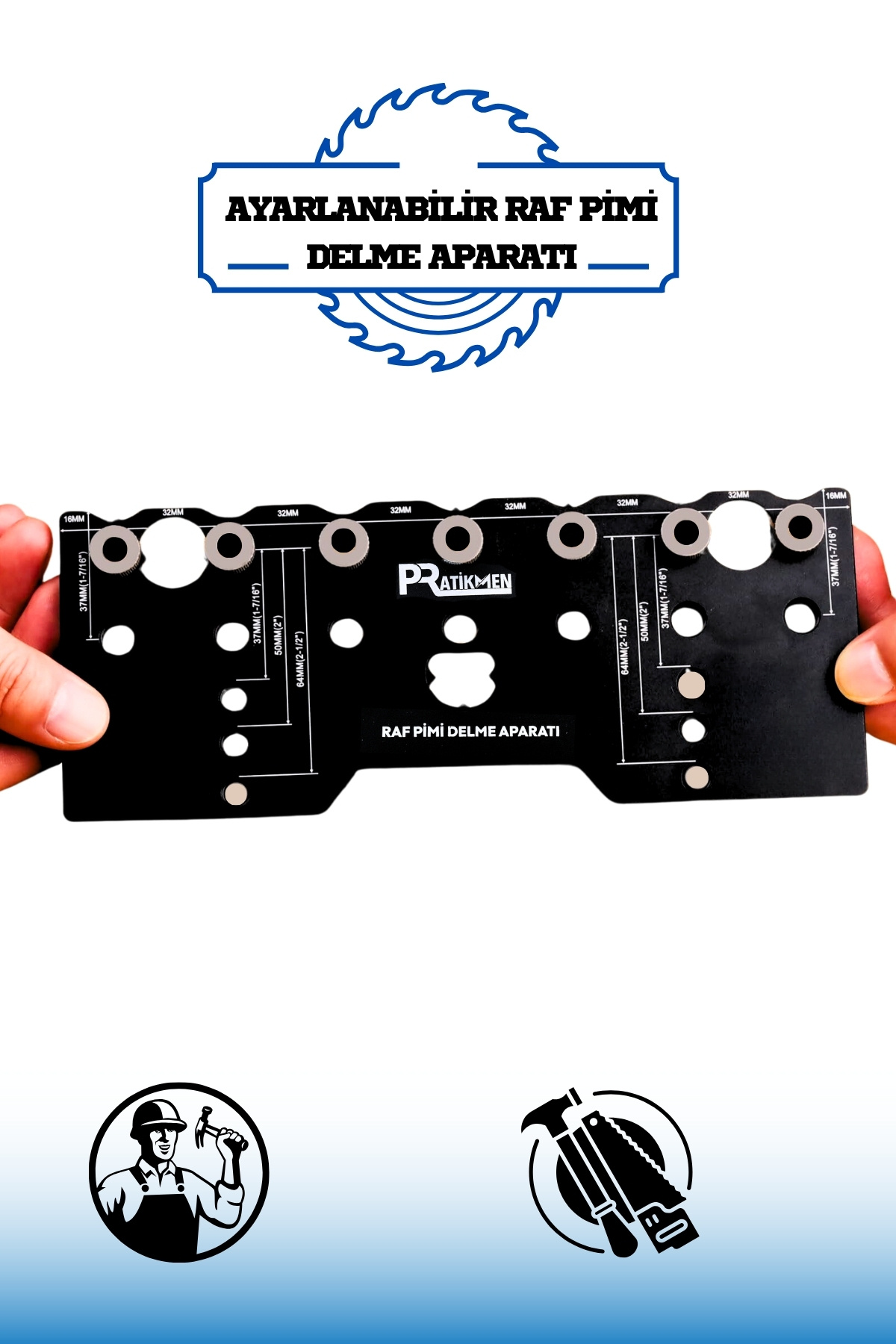 pratikmen Ayarlanabilir Raf Pimi Delme Aparatı - Fiyatı, Yorumları