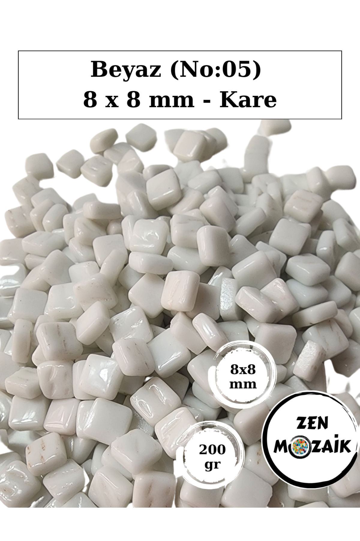 Zen Mozaik Sanatsal Mozaik Çalışmalarınız için 8x8 mm - Kare Cam Mozaik ...