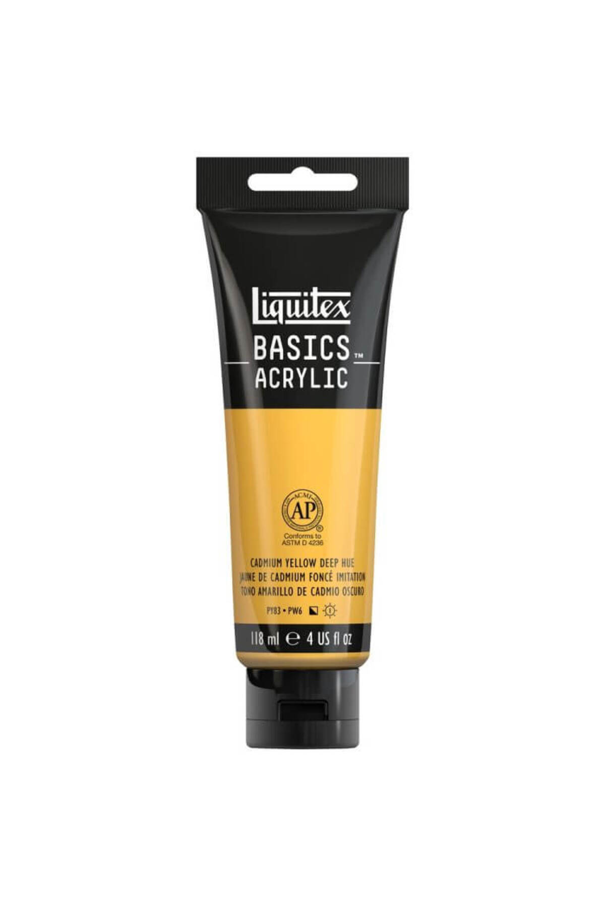 Liquitex Basics Acrylic 118ml Akrilik Boya Cadmium Yellow Deep Hue 163 ...