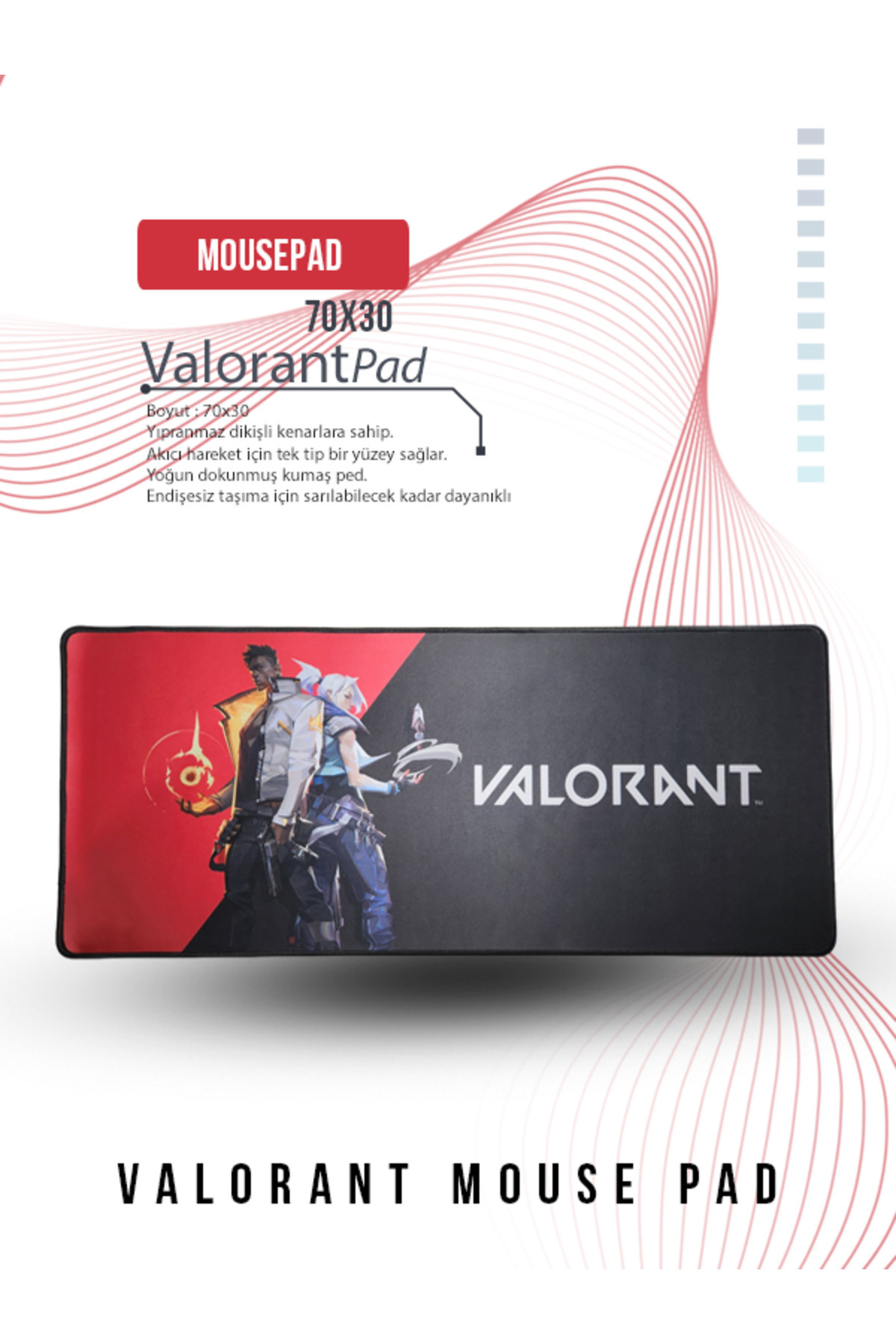 shop Valorant Desenli? Oyuncu Mousepad 70*30 Kaliteli - Fiyatı, Yorumları