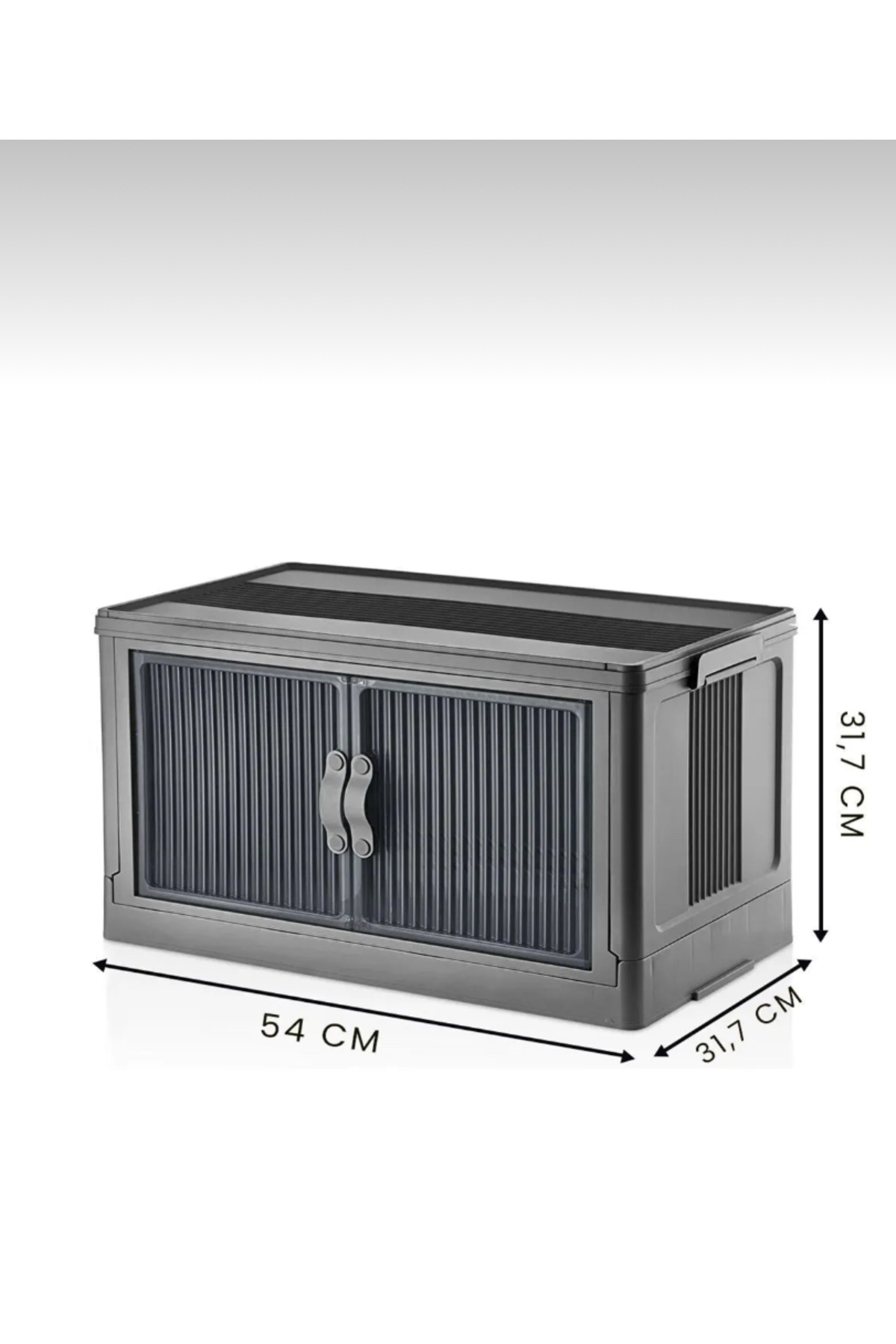 MCK Plus 4 Katlı Portatif Katlanabilir Dolap Depolama Dolabı Gri 50 Lt ...