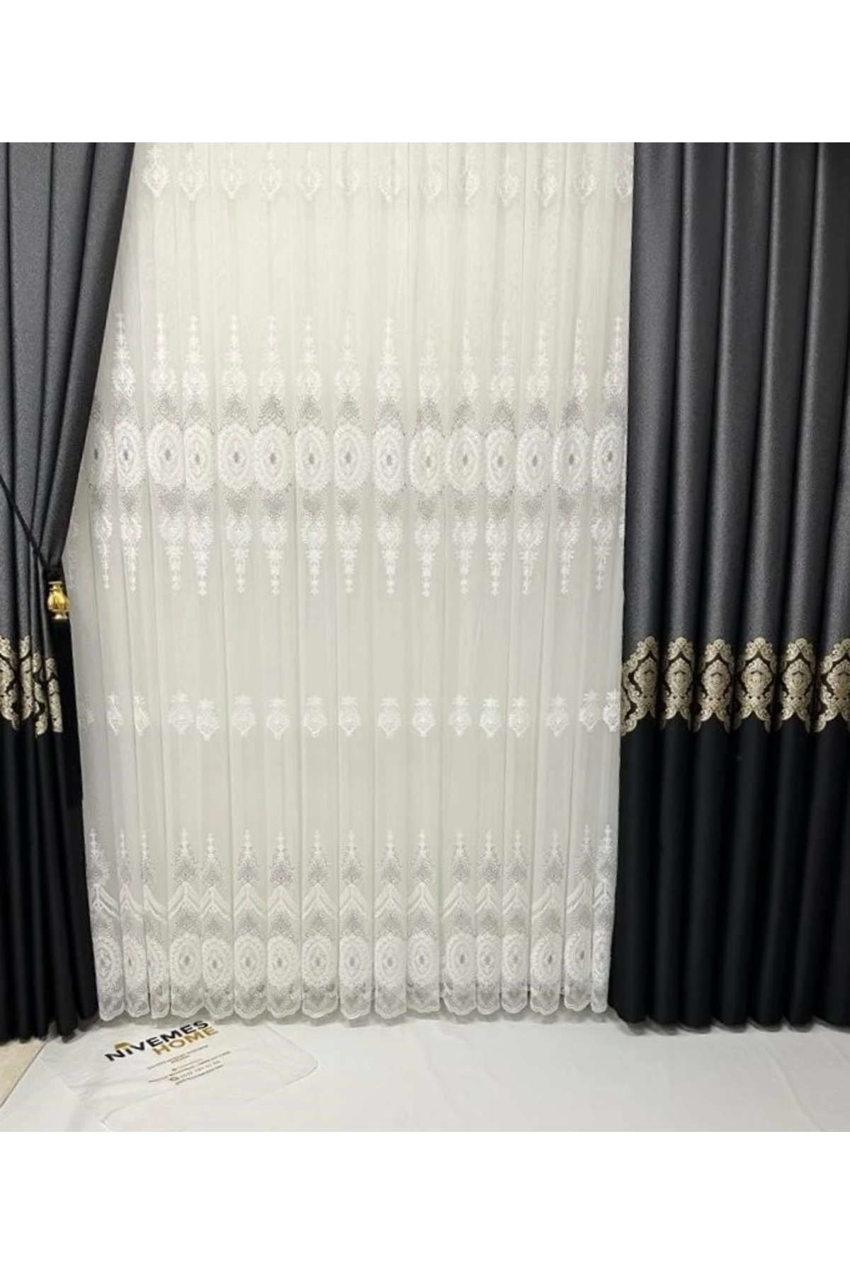 NİVEMESHOME Nivemeshome Foldet 2811 1/3 Tight Pleated Tulle Curtain Apm ...