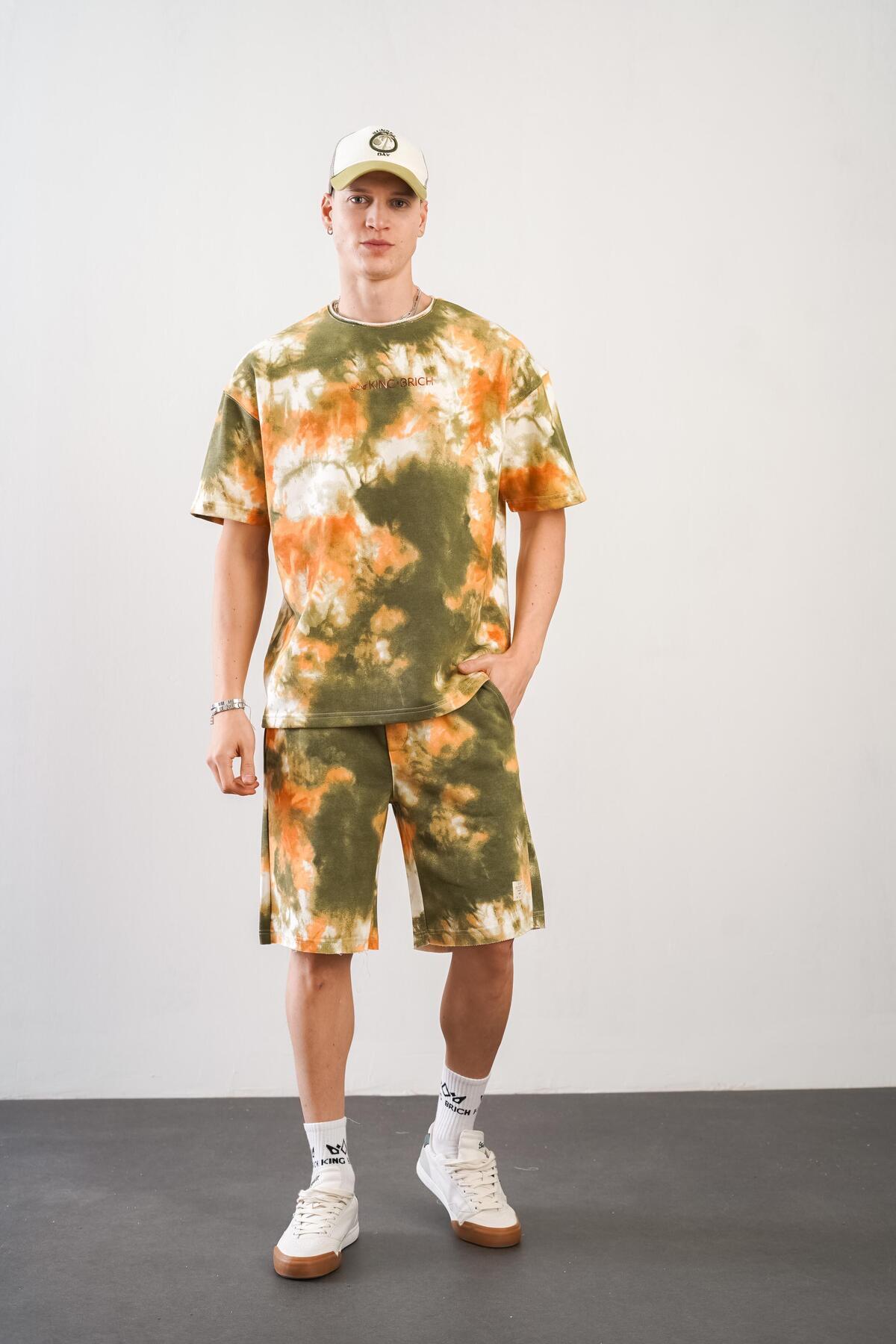 king brich Pis Yaka Boyalı Oversize Kalıp Şort Takım Fiyatı, Yorumları - Trendyol