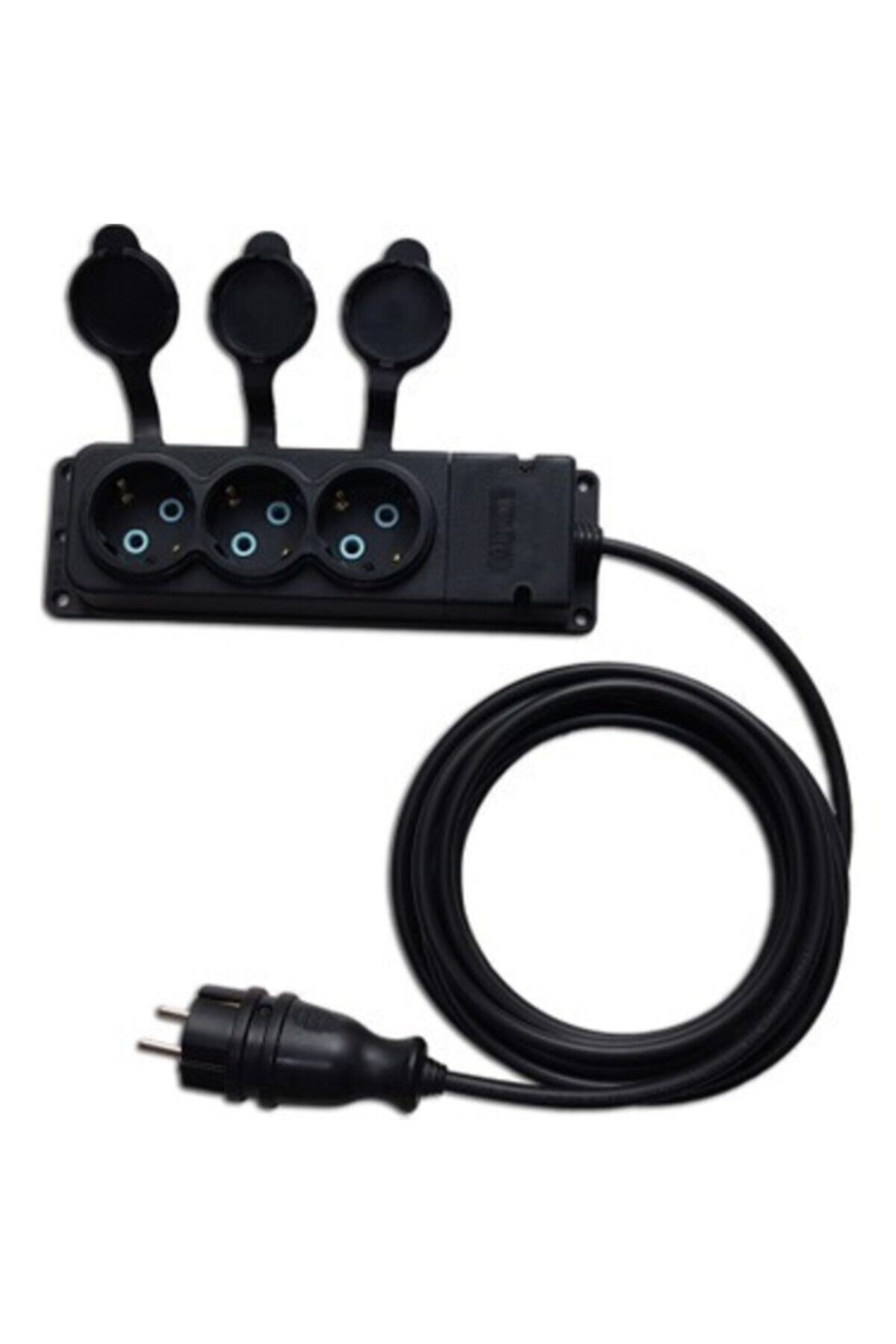 orel 50 Metre Siyah Kauçuk Üçlü Priz Topraklı 3x1.5 Tam Kesit Kablo ...