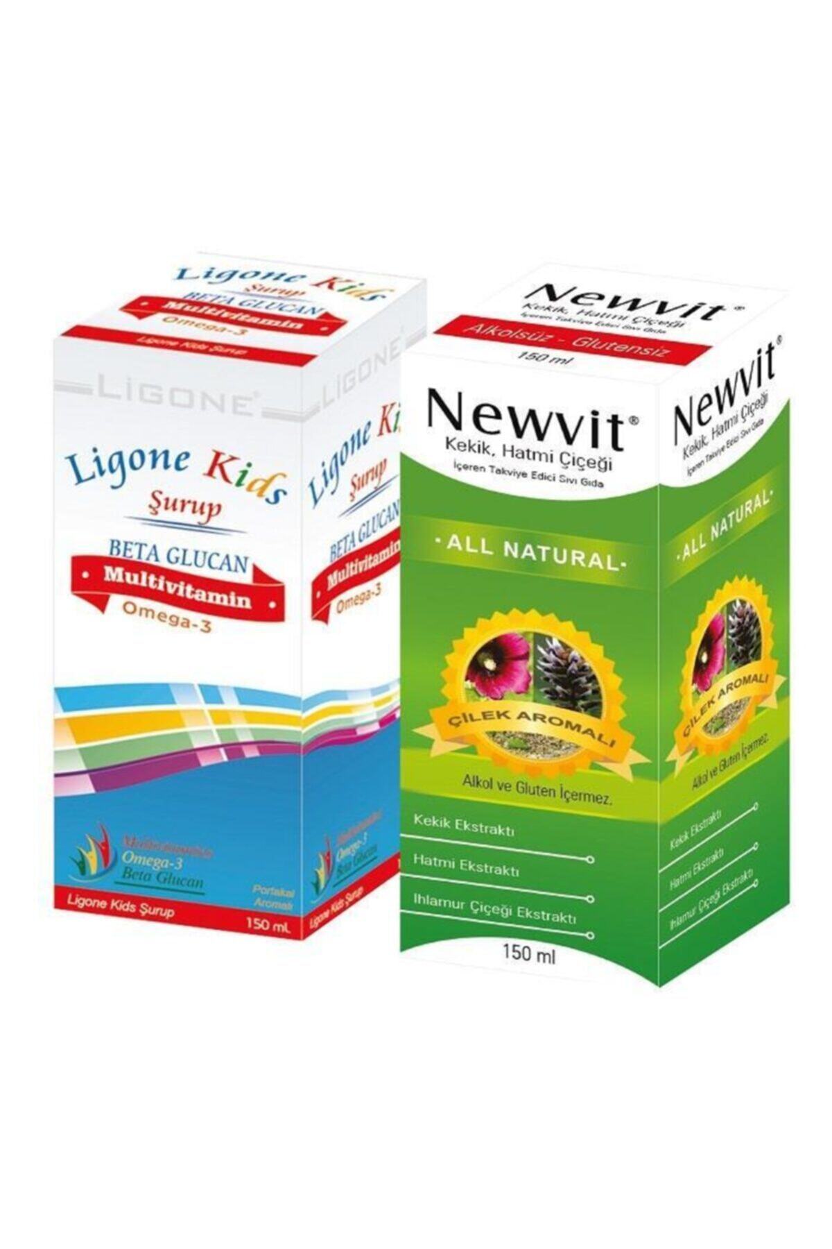 Newvit Ligone Kids Multivitamin Şurup 150 Ml + Kekik Hatmi Şurup Fiyatı ...