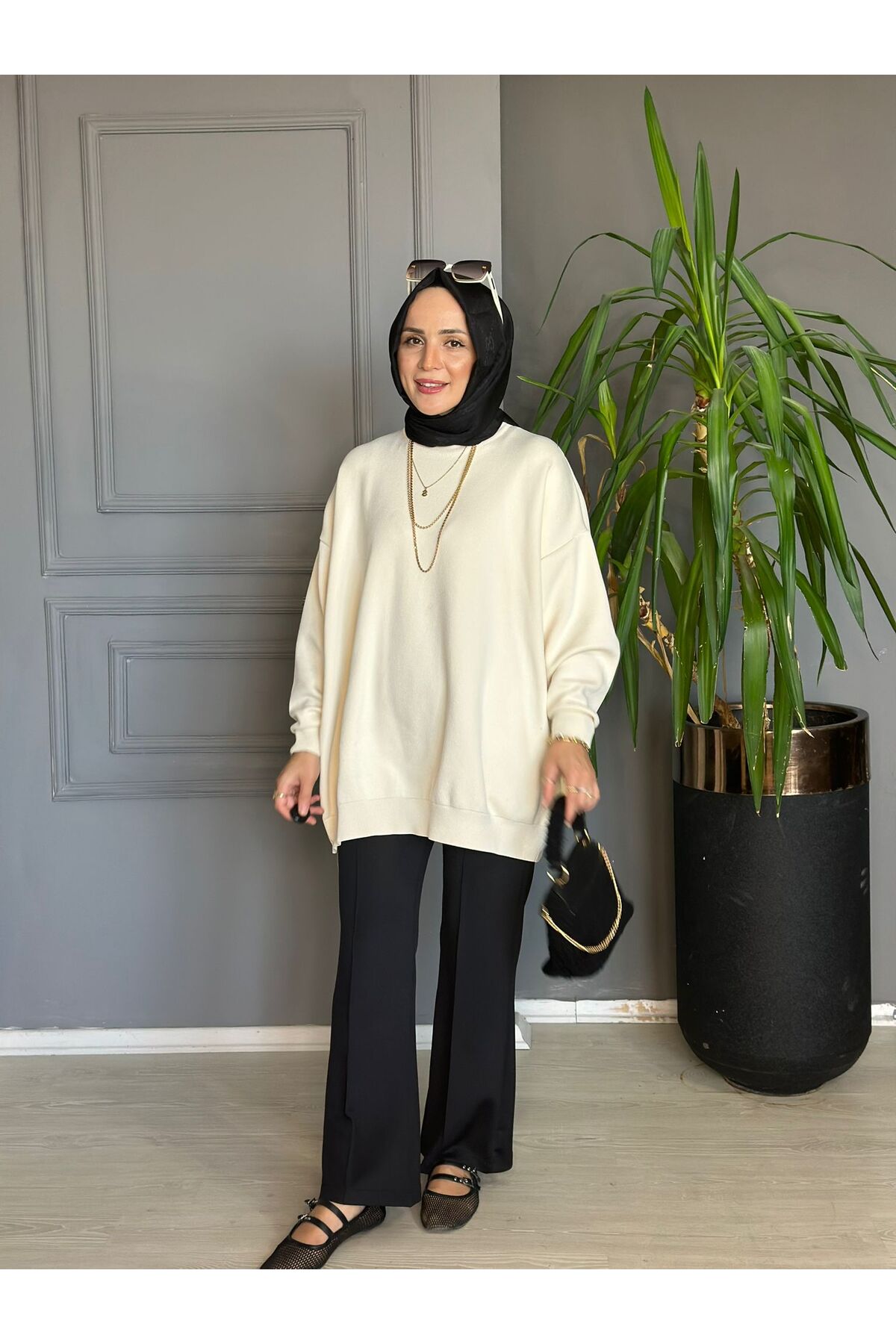 Selma Butik 26015 SCUBA İSPANYOL PAÇA PANTOLON ANTRASİT GRİ S-M Fiyatı ...