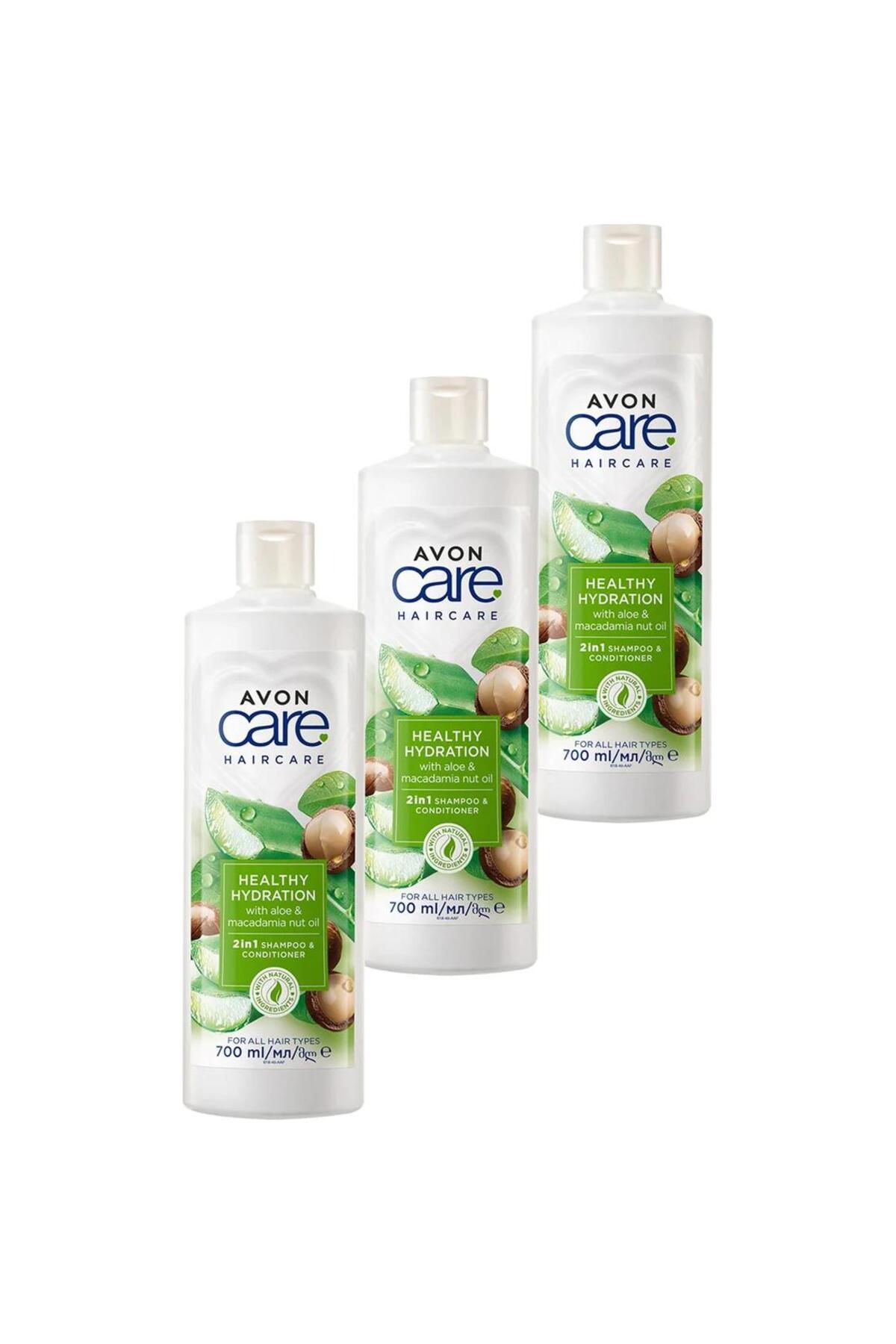 Avon Care Aloe Vera Makademya Fındığı Yağı Şampuan Ve Saç Bakım Kremi ...
