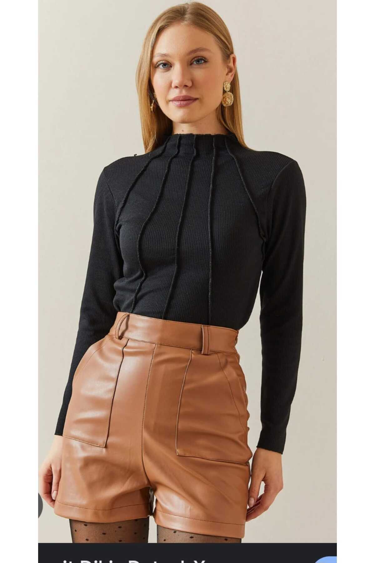 DENİKK Yudoo wear ters dikişli uzun kollu siyah fitil kumaşli şık ...