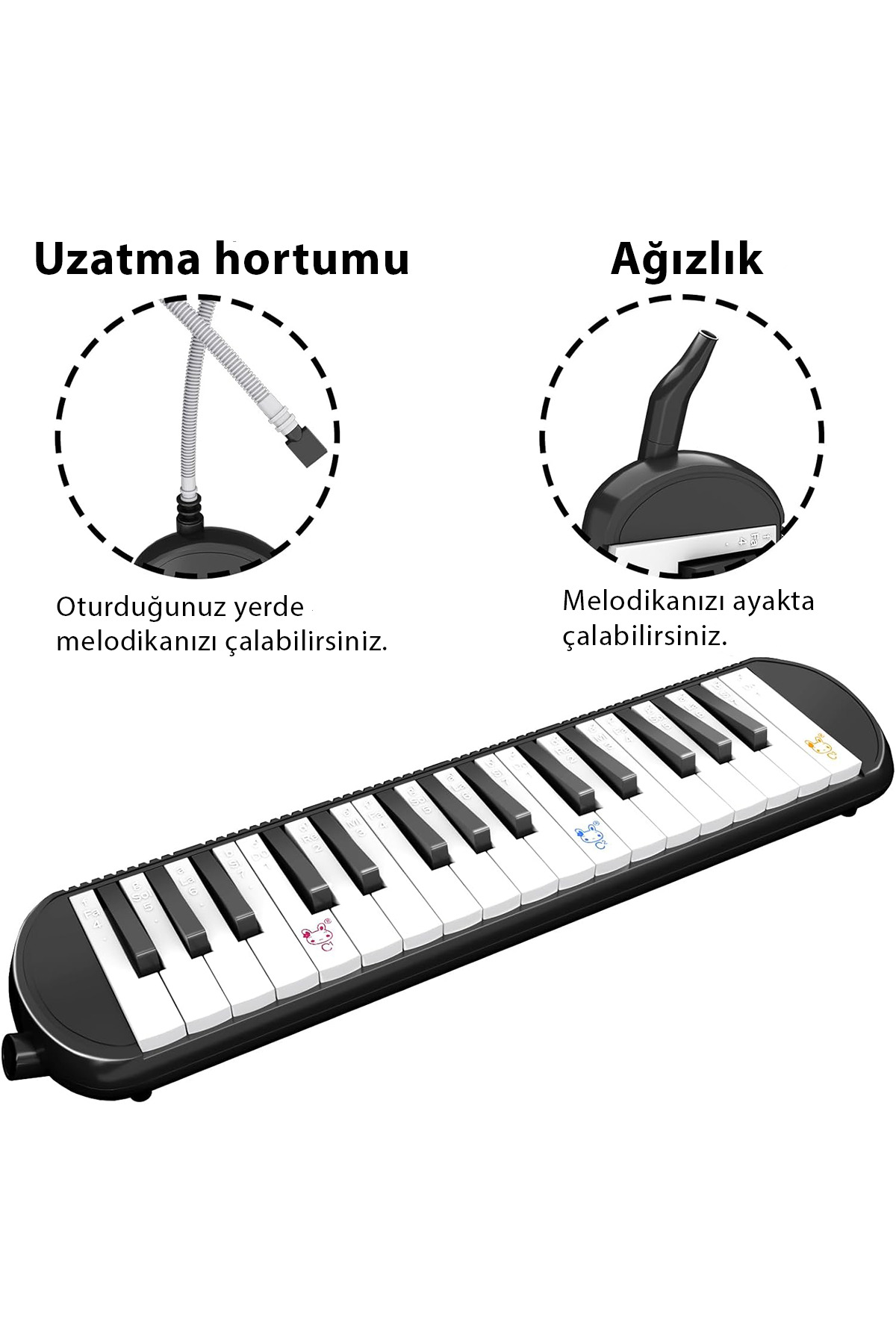 Factorial Melodika 32 Tuşlu Siyah Taşıma Çantalı Çocuk Nefesli Çalgı ...