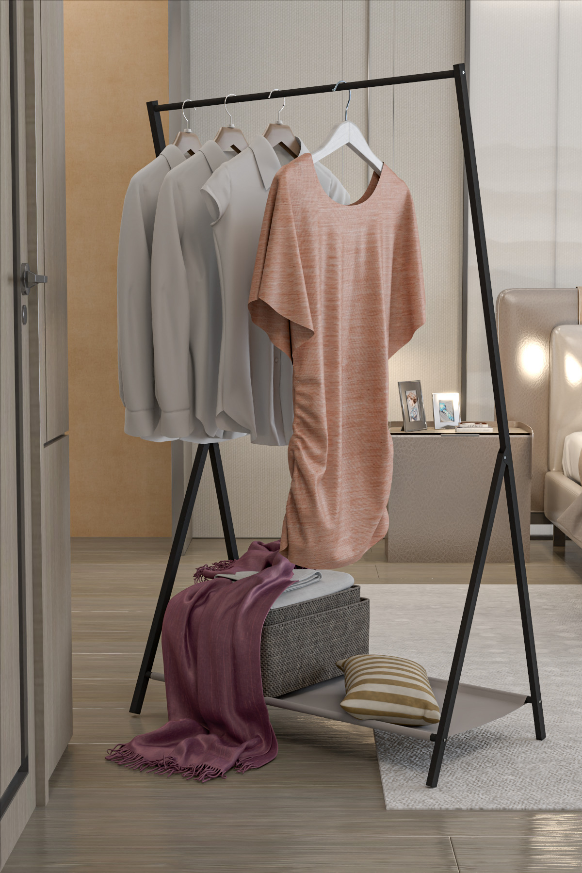 Retodesign RETODESİGN A KATLANIR AYAKLI ASKI , ELBİSE ASKISI ...