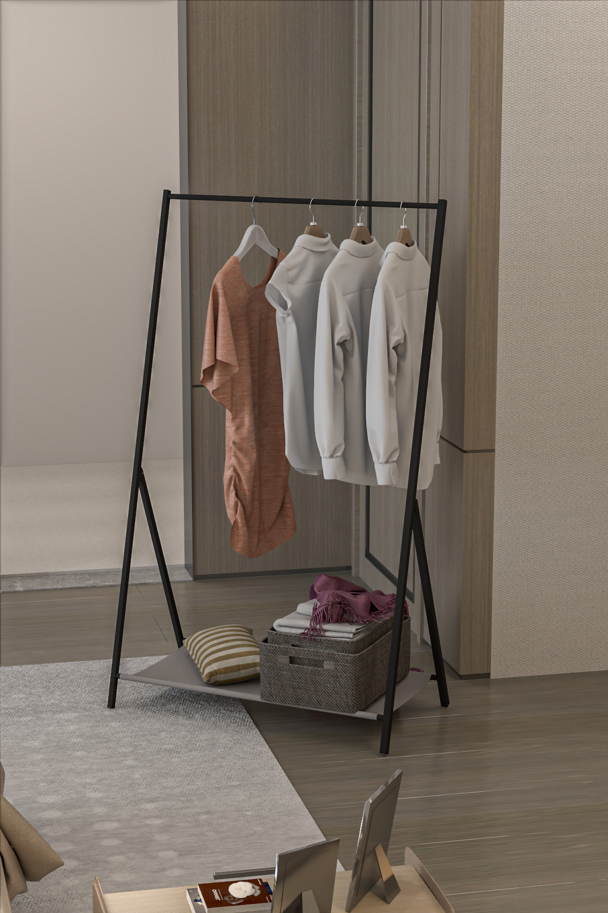 Retodesign RETODESİGN A KATLANIR AYAKLI ASKI , ELBİSE ASKISI ...