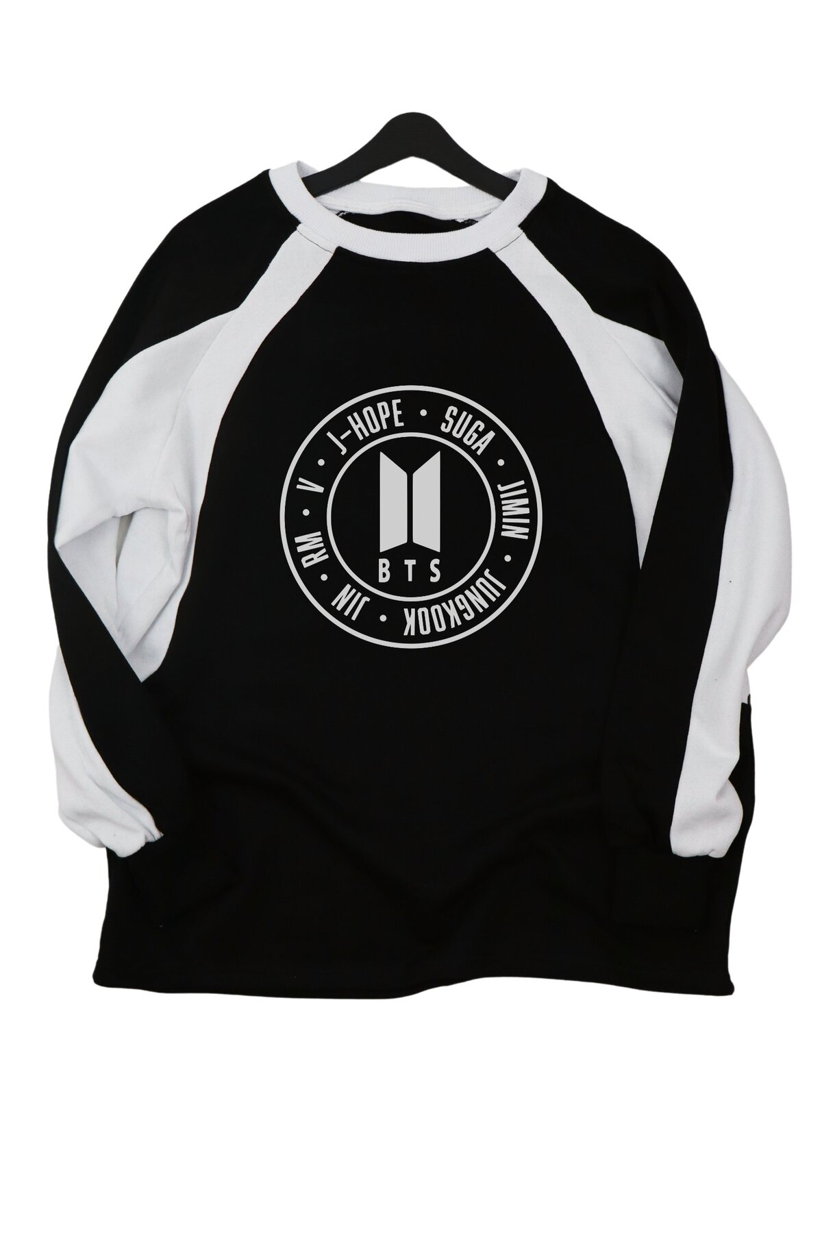Fuddy Moda Hanorac oversize unisex cu nume BTS imprimat - Marfă K-Pop ...