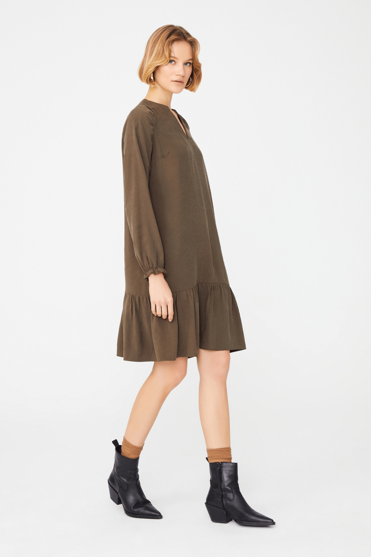 Naramaxx Etekucu Fırfırlı Elbise Fiyatı, Yorumları - Trendyol