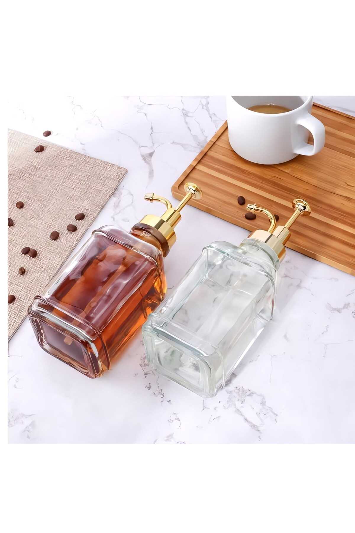 MEHAY HOME 2'li 500 ml Tezgah Üstü Cam Sıvı Sabunluk Mutfak (4 ADET ...