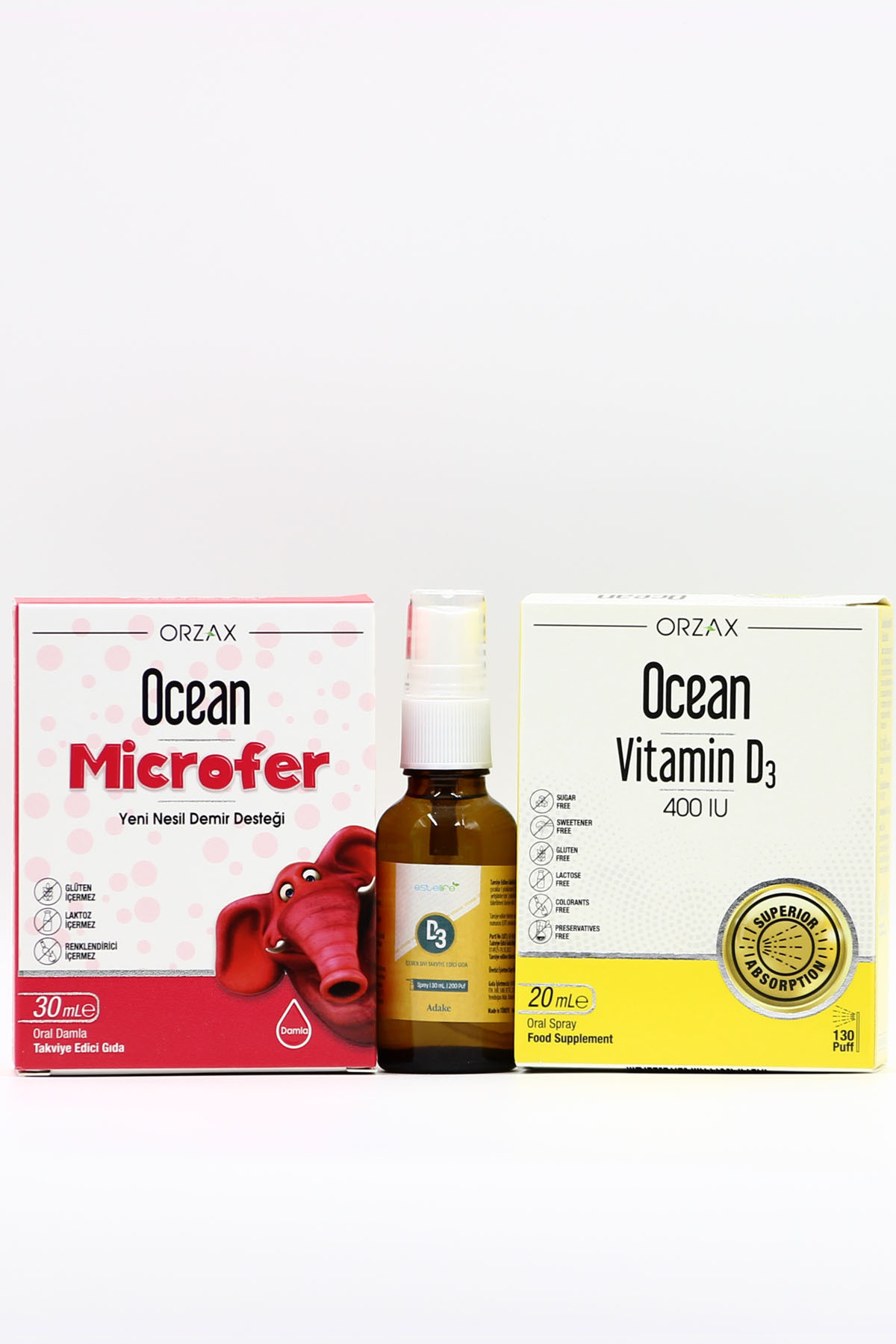 Ocean Microfer, Estellife D3, Ocean Vitamin D3 ile Çocuklar İçin Demir ...