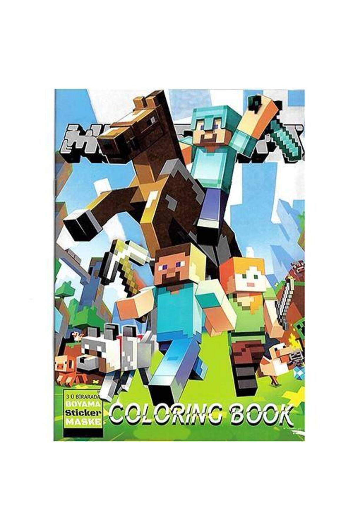 Parti Dükkanım Minecraft Boyama Kitabı Stickerlı (16 Sayfa) - Fiyatı ...