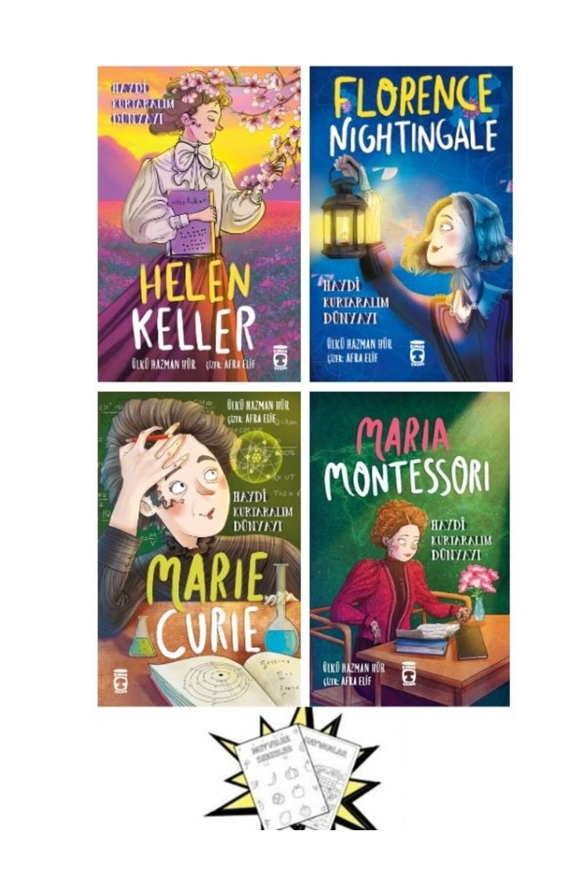 Timaş Yayınları Boyamalı- 2. 3. 4.Sınıf Okuma Kitapları Helen Keller ...