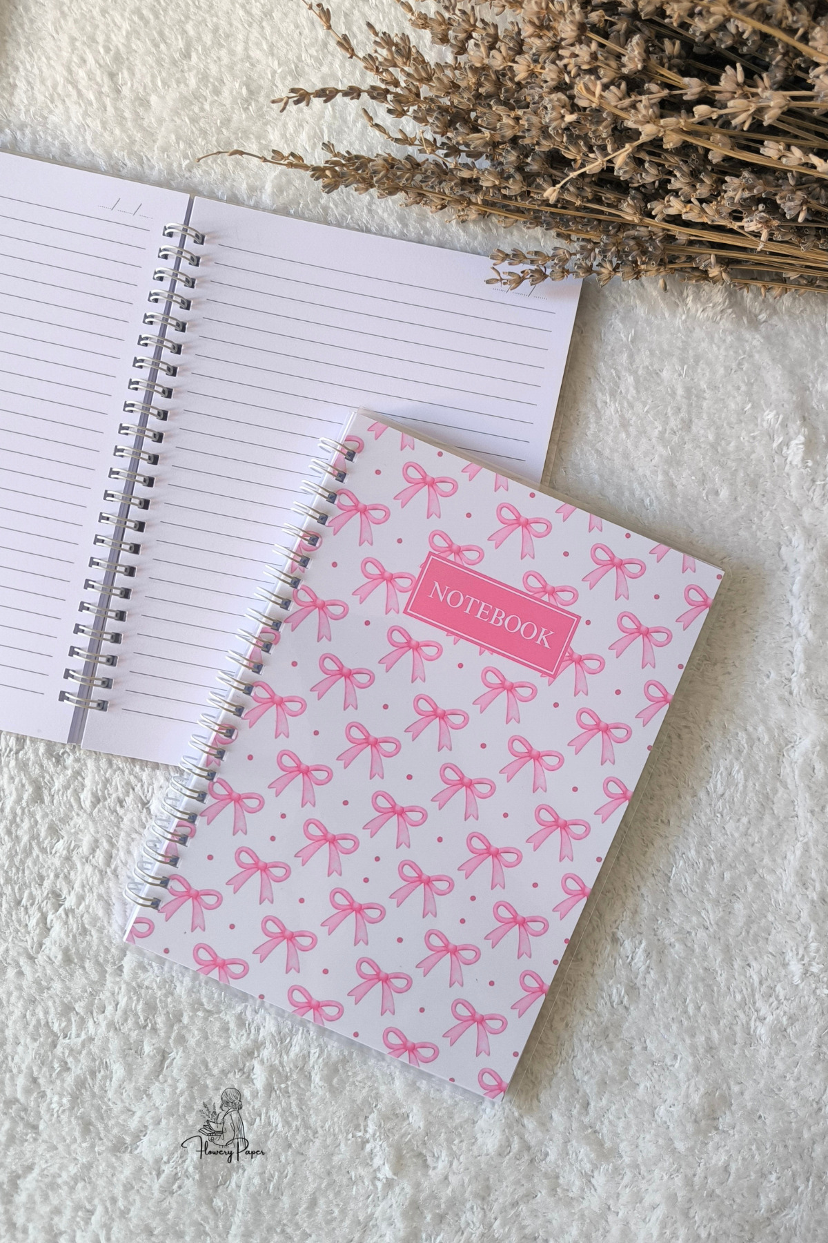 Flowery Paper Kurdele Çizgili Telli Defter A5,60 Yaprak 120 Sayfa ...