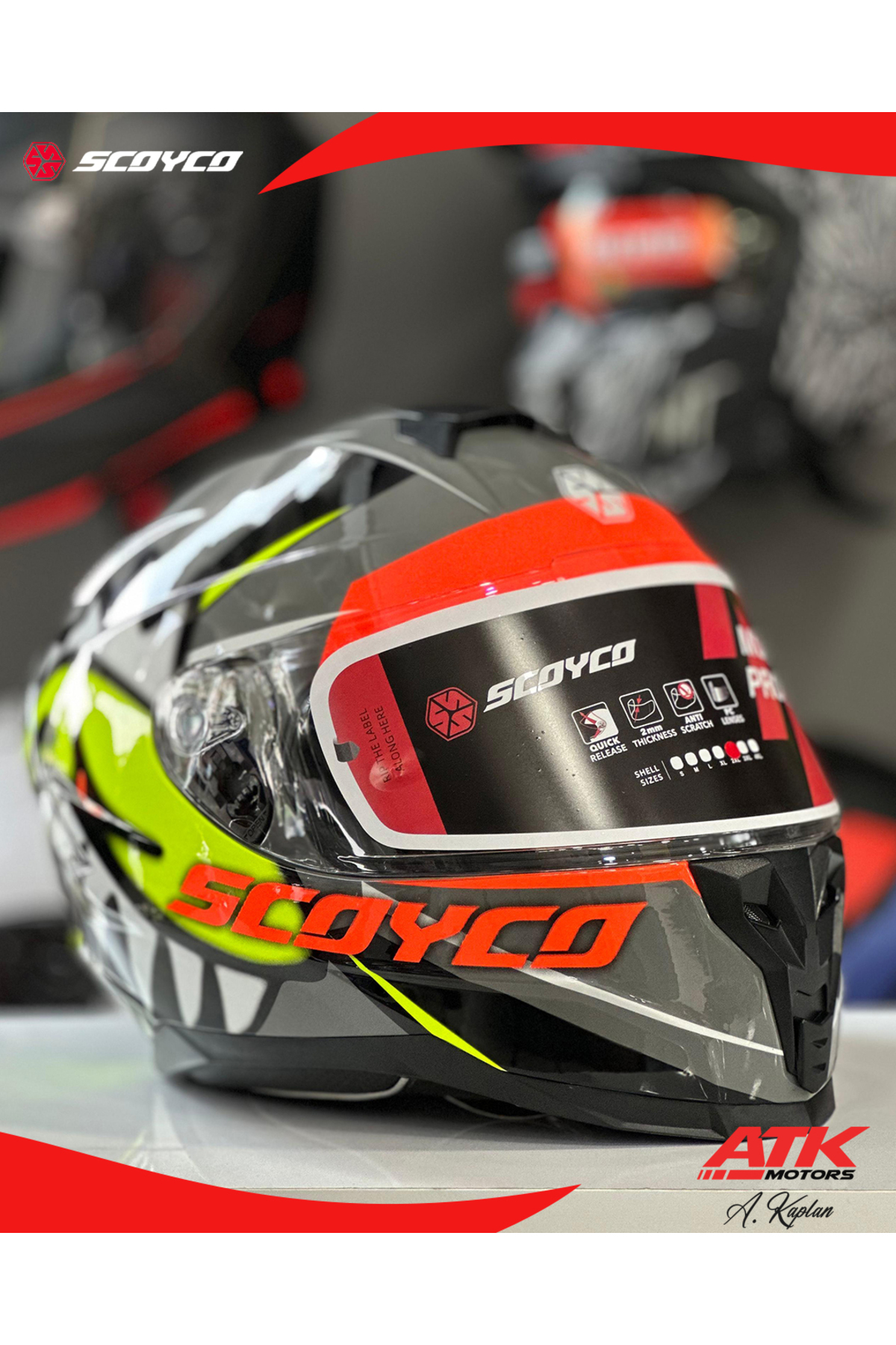 Scoyco 869 Shark Fullface Kask Motosiklet Kaskı Tam Kask - Fiyatı ...