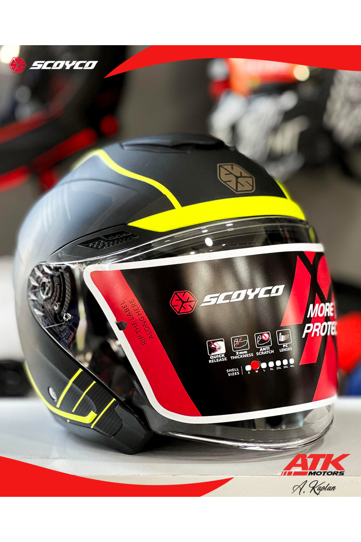 Scoyco 669 Cavalry Açık Kask Motosiklet Kaskı Yarım Kask - Fiyatı ...