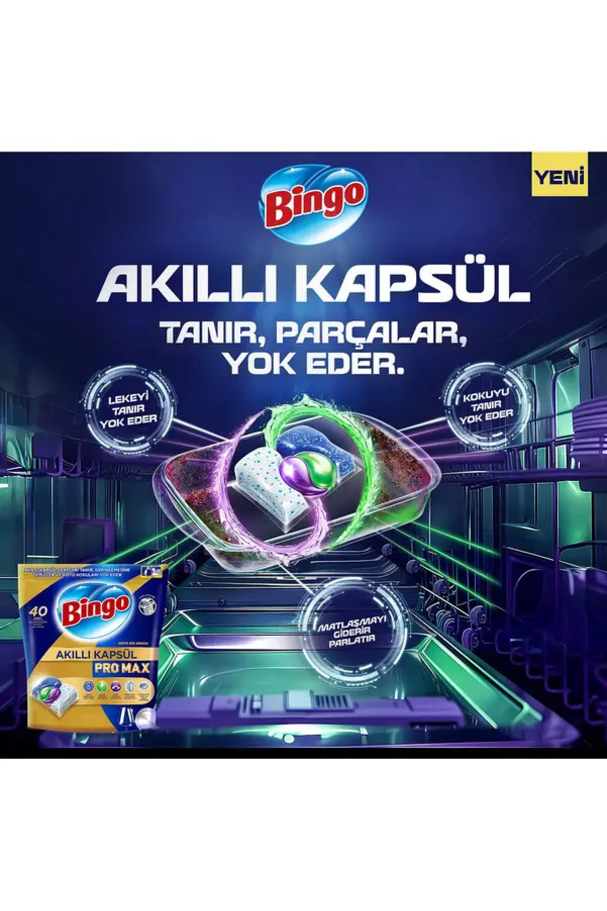 Bingo Akıllı Kapsül Pro Max Bulaşık Makinesi Deterjanı Tableti 200adet ...