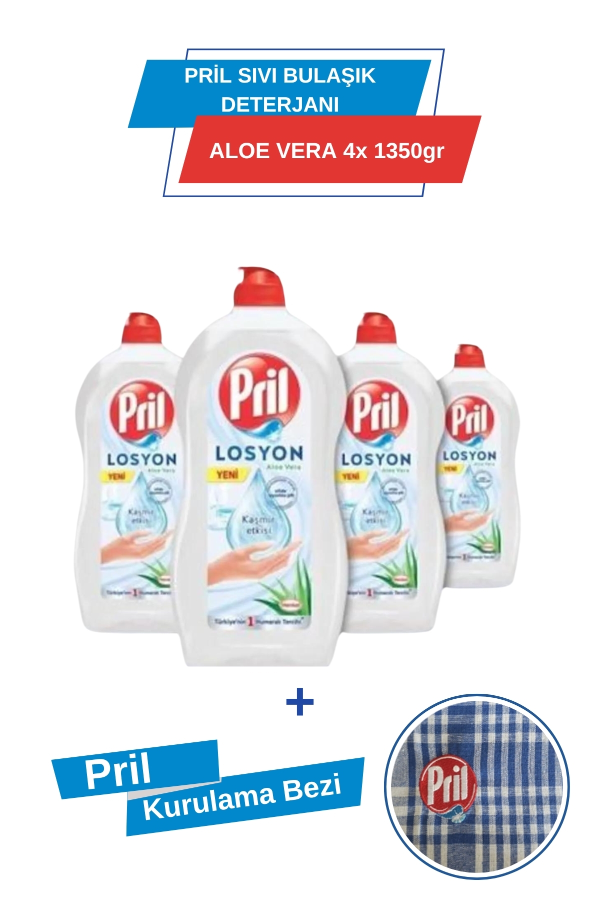 Pril Elde Yıkama Sıvı Bulaşık Deterjanı 4x1440g Losyon Aloe Vera ...