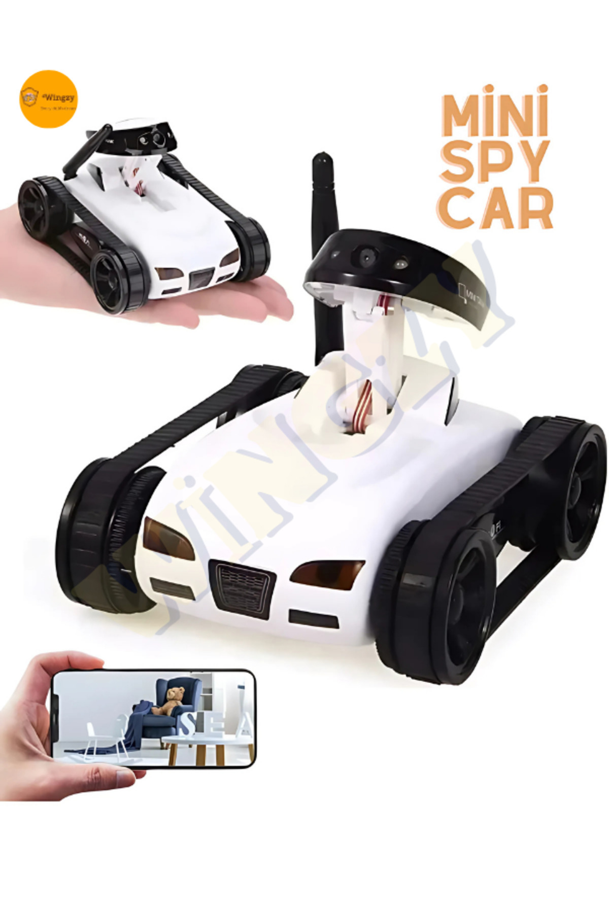 Wingzy 2.4GHz, Kameralı, Mini, Spy, Robot Araç, Android ve iOS ...