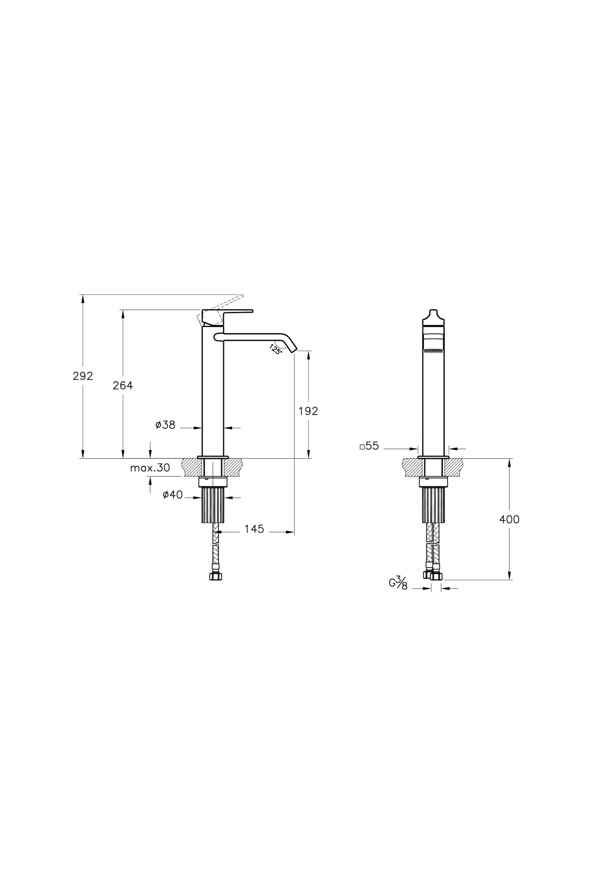 VitrA Suit A42814 Çanak Lavabo Bataryası, Üstten Kumandalı, Krom ...