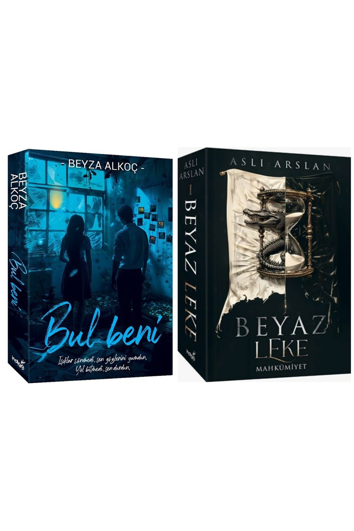 İndigo Kitap Bul Beni +Beyaz Leke Karton Kapak 2 'li Set Beyza Alkoç ...