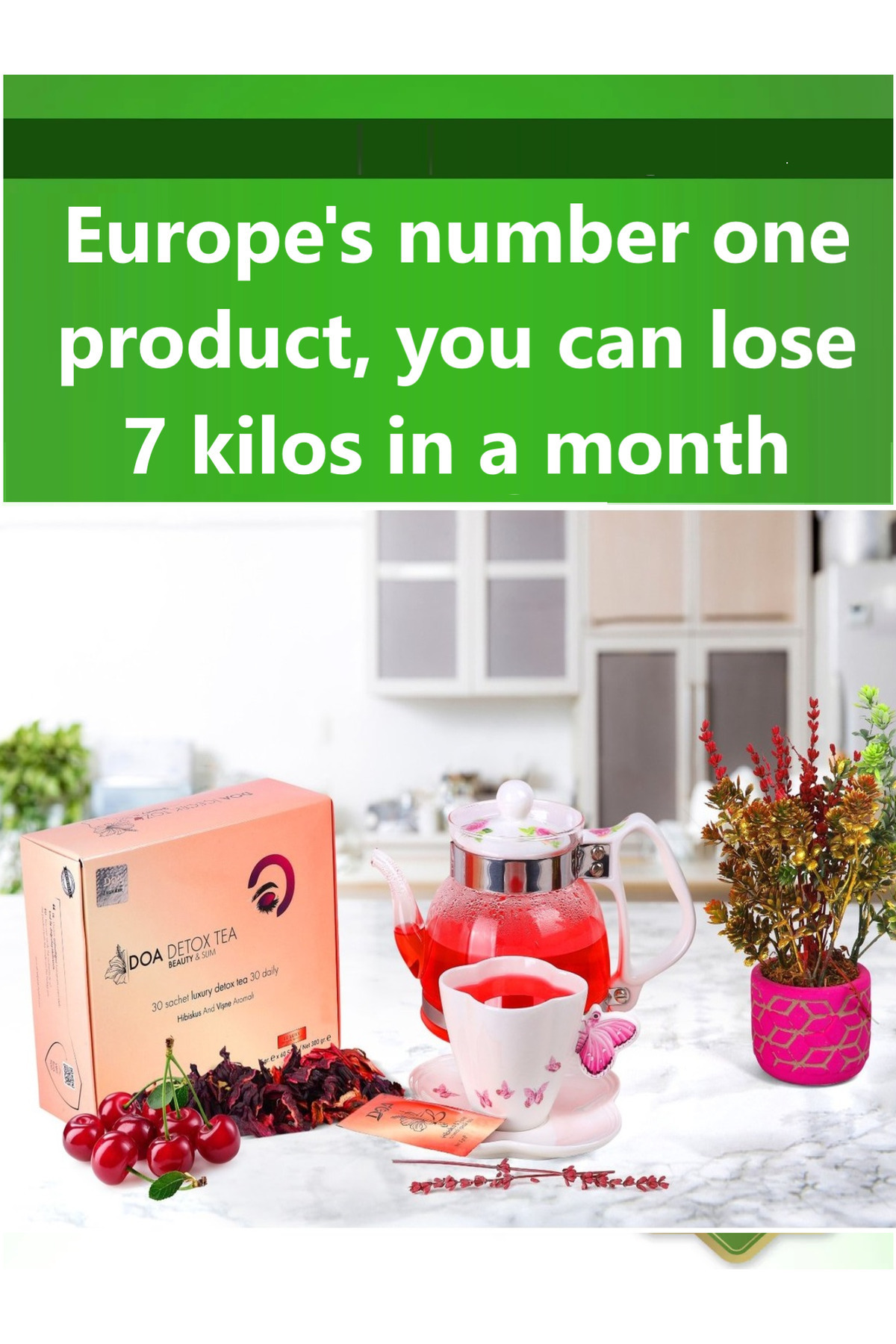 Doa Slim Detox Tea 1 Kilo Verme Diyet Formu Çayı ve İştah Kapatıcı Özel ...