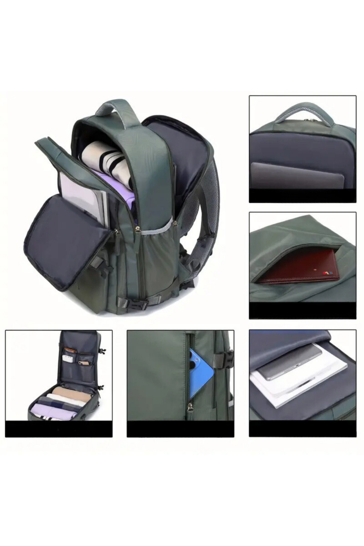 DSD USB portu bulunan Taşınabilir Büyük Kapasiteli Laptop Sırt Çantası ...