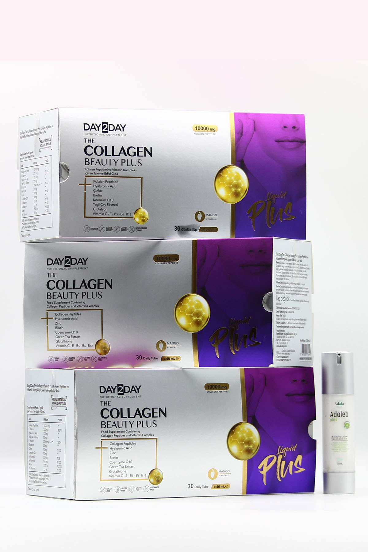 DAY2DAY Dayday Collagen Beauty Plus 30 Tüp 3 aylık Set ve Kırışıklı ...