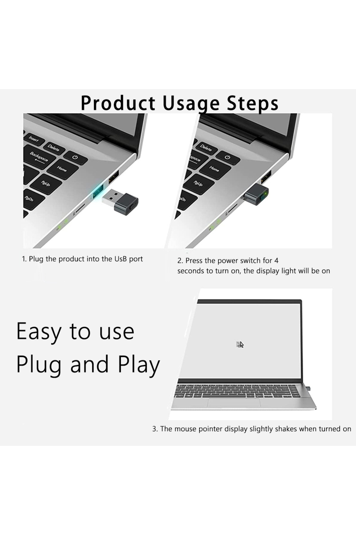 ALLOYSEED Mini Automatic Mouse Jiggler Mover Undetectable USB Automatic ...