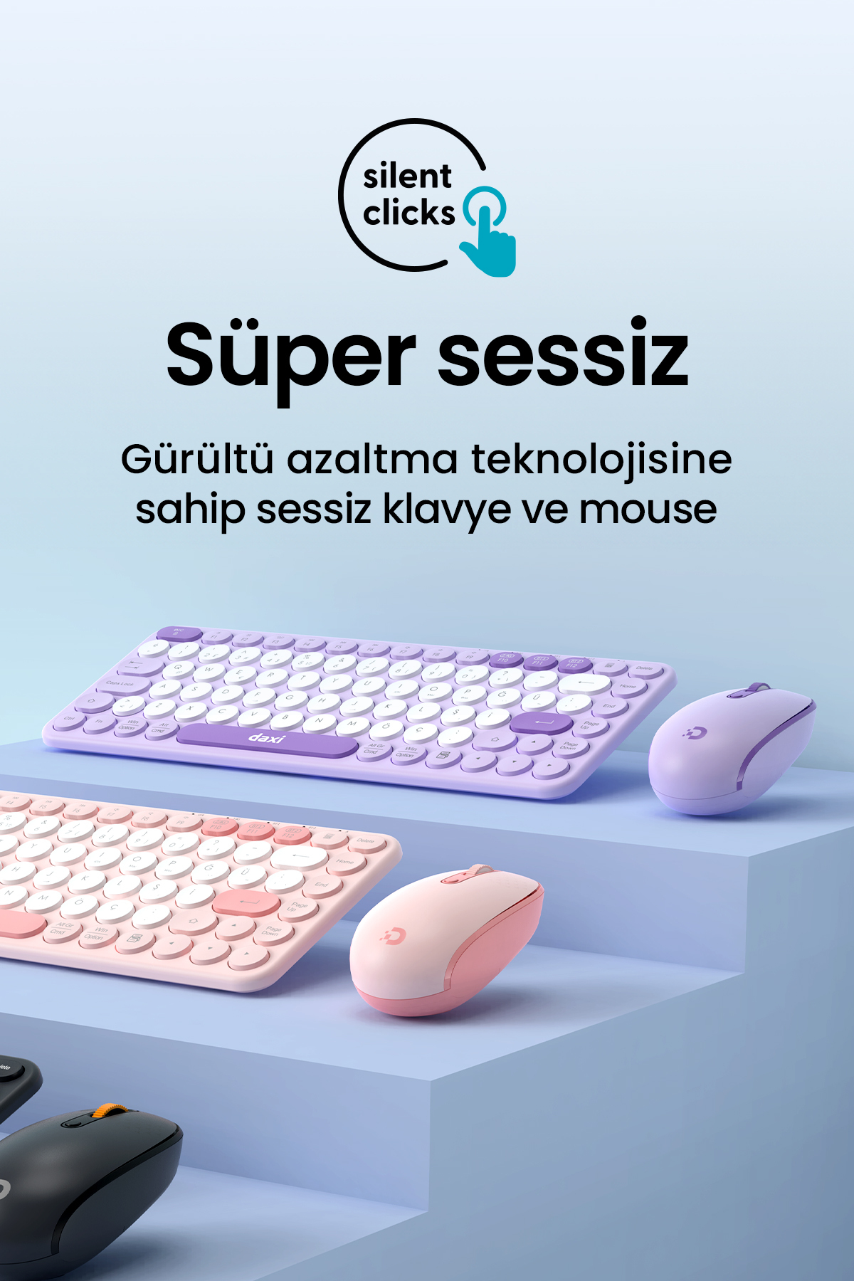 Daxi Mk350 Creator Pro Combo Sessiz 3 Kanallı Bluetooth 2.4g Wireless ...