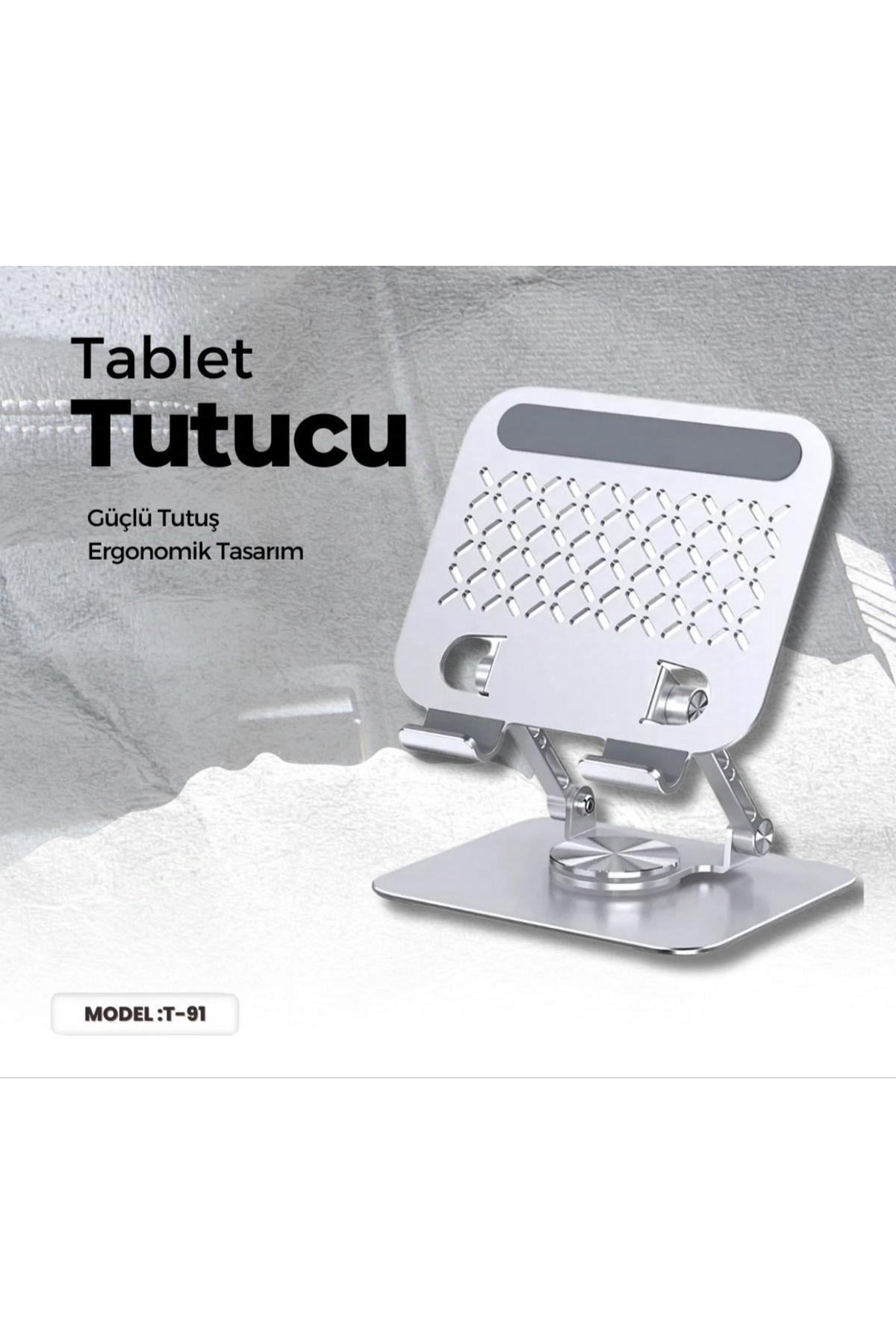 Kensa 360 derece dönebilen metal Tablet standı katlanır ev ve ofis ...